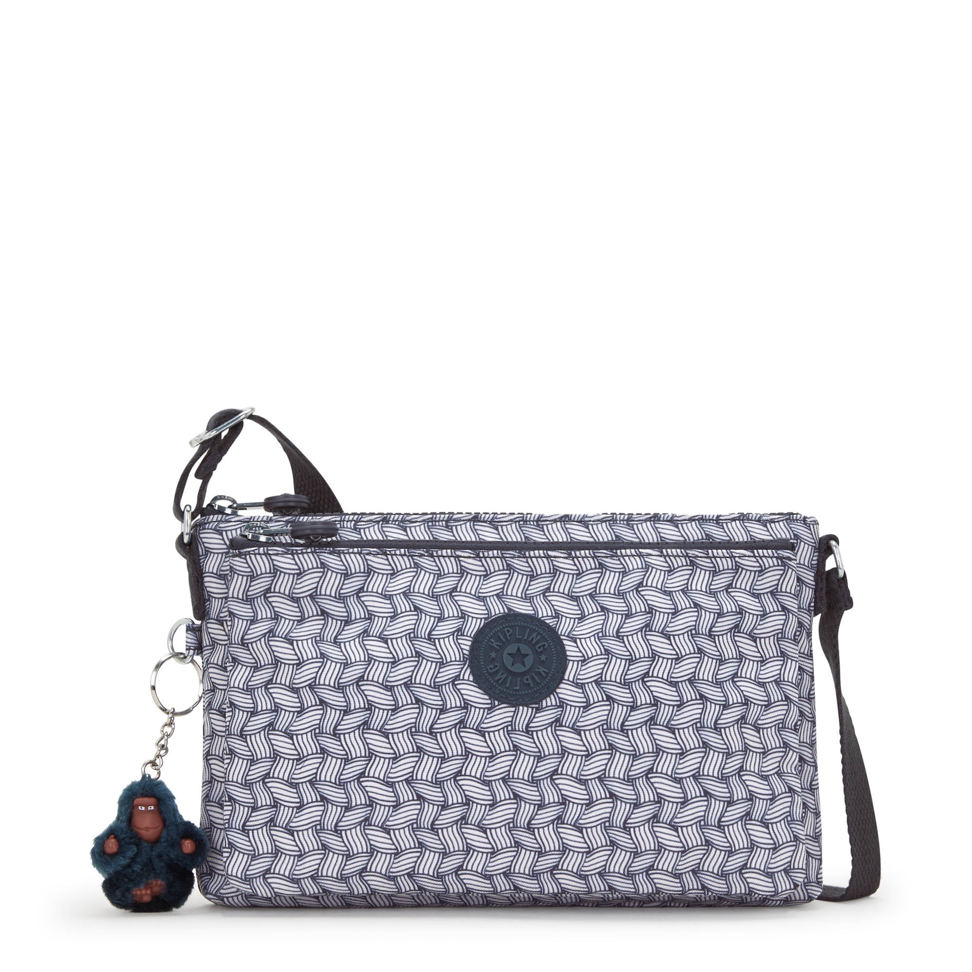 Kipling Women's Mikaela Printed Nylon Crossbody Bag with Adjustable ...