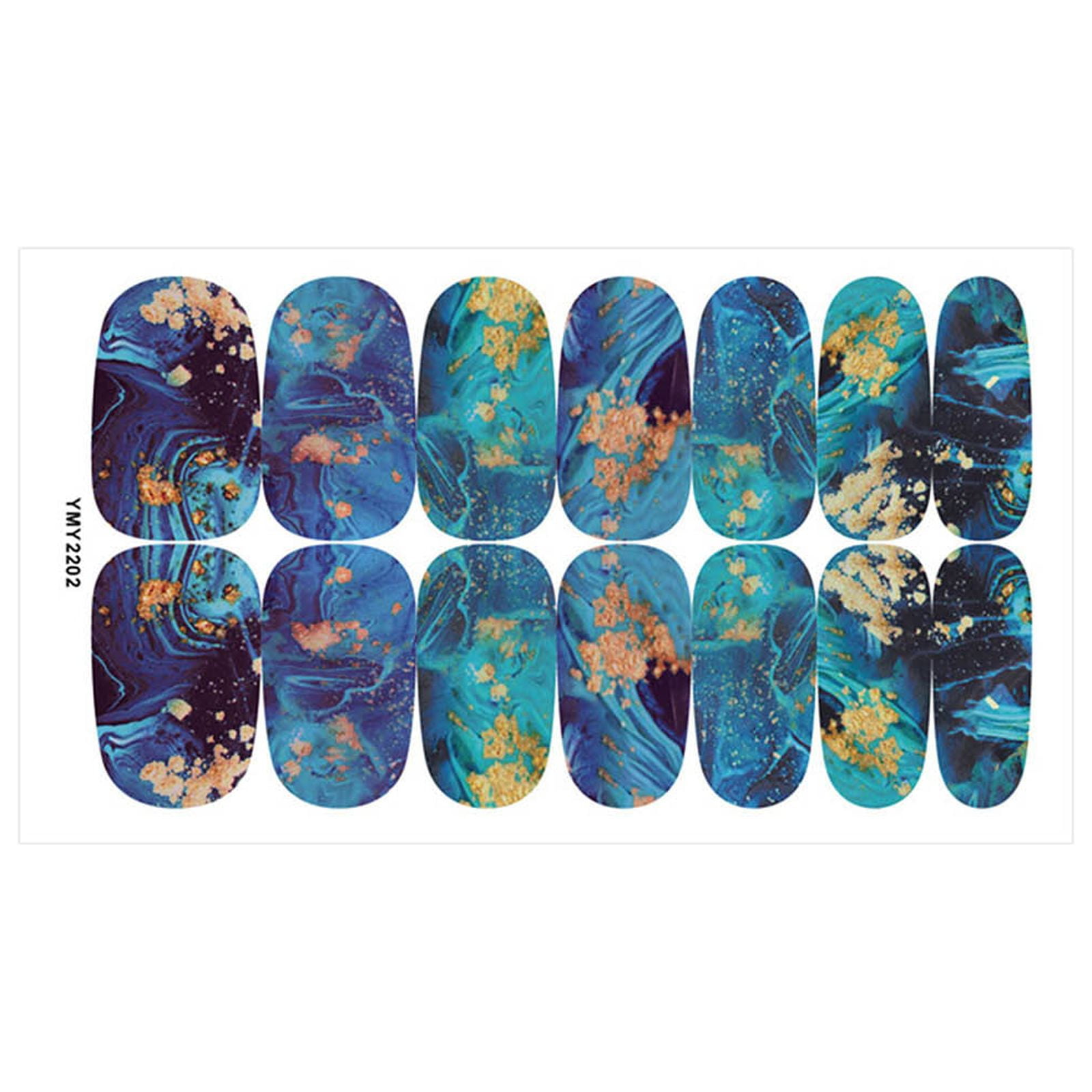 Kiplyki 12 Color Nails With Nail Full Stickers DIY Nail Packaging ...