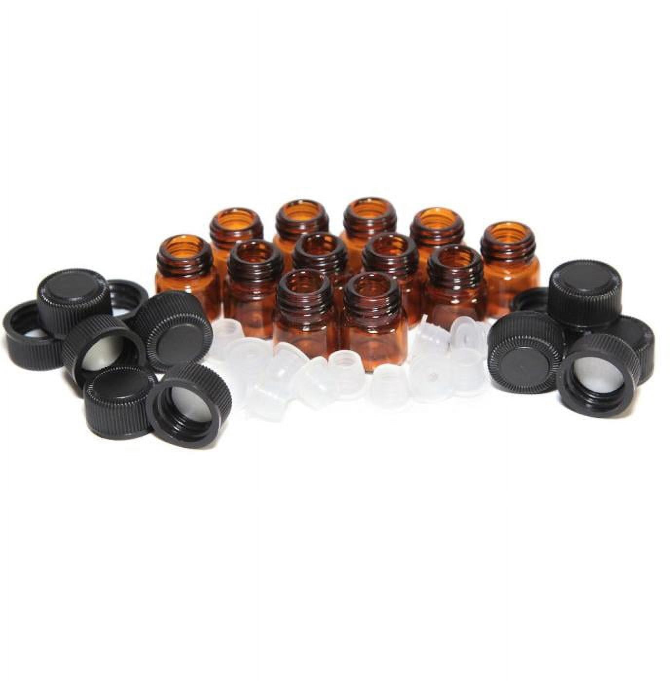Kiplyki 12pc 1 ml Amber Essential Oil Bottle with Orifice Reducer and ...