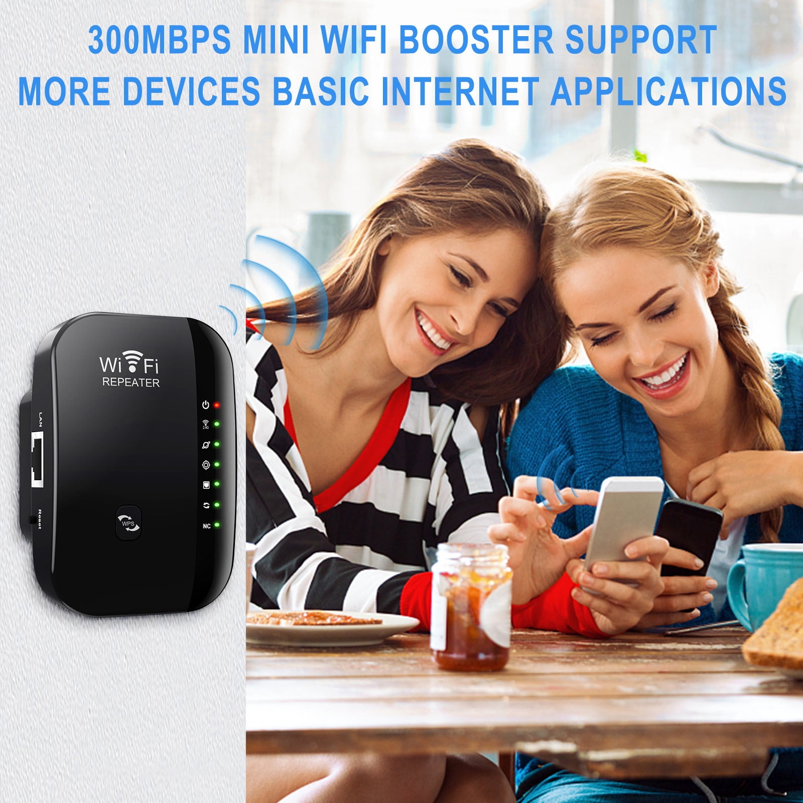 Kiplyki 300Mbps Mini Wifi Booster Wifi Range Extender Internet Booster ...