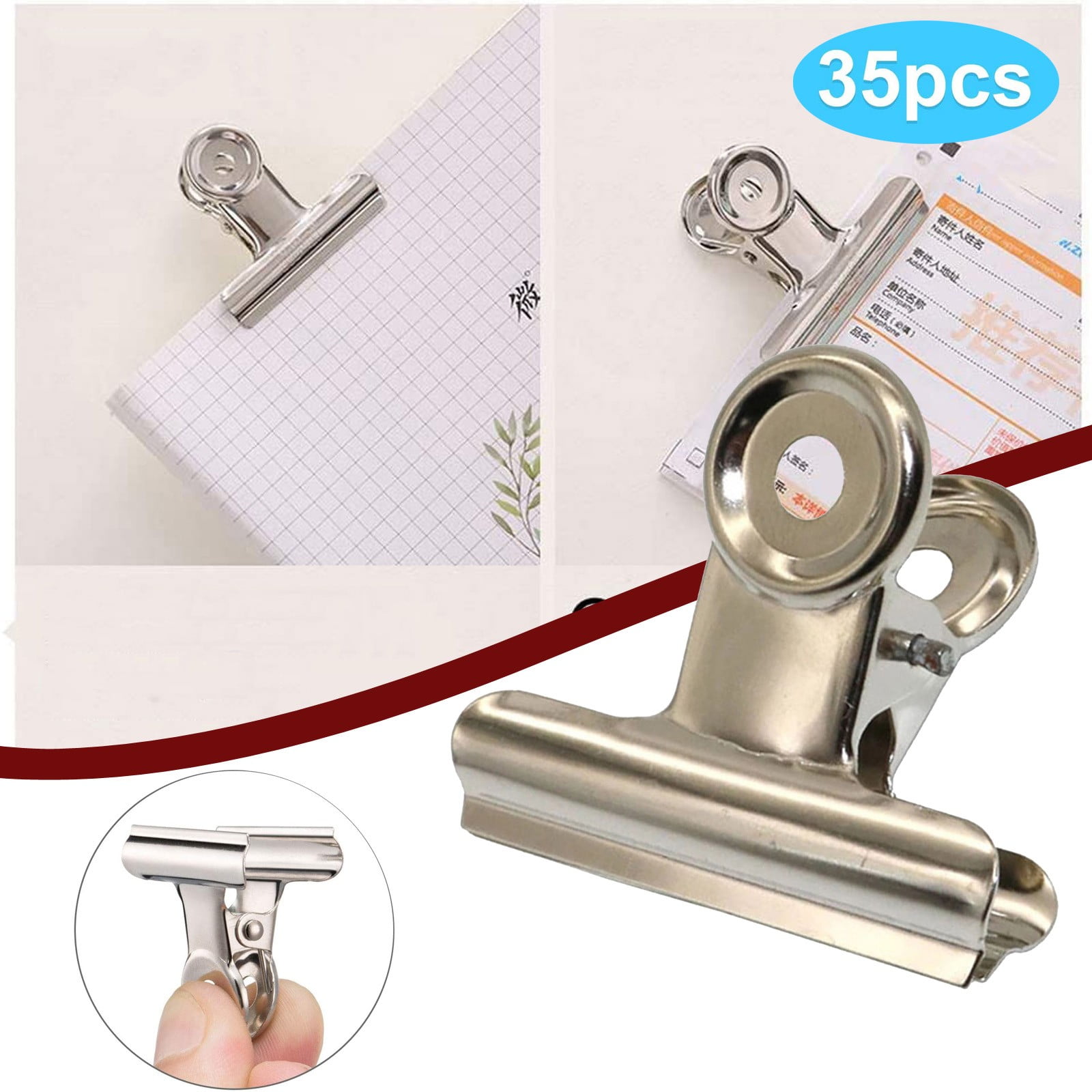 Kiplyki 35 pieces of metal paper clips, photo paper clips, used in ...