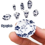 Farfi Plant Miniature Mini Different Shape Plastic Metal Dollhouse Tree ...