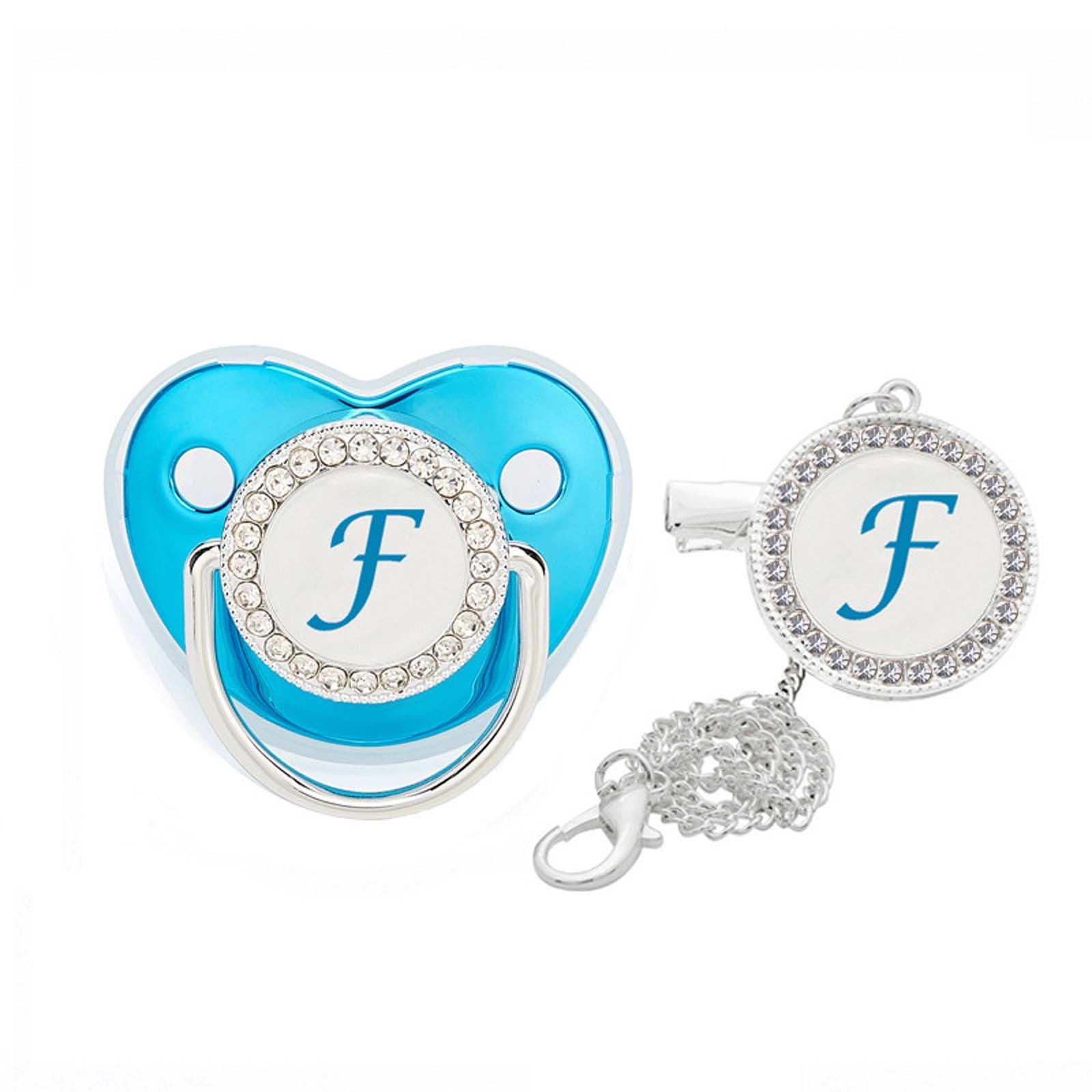 Kiplyki Baby Pacifier 26 Letter Name Initials Clip Silicone Baby ...