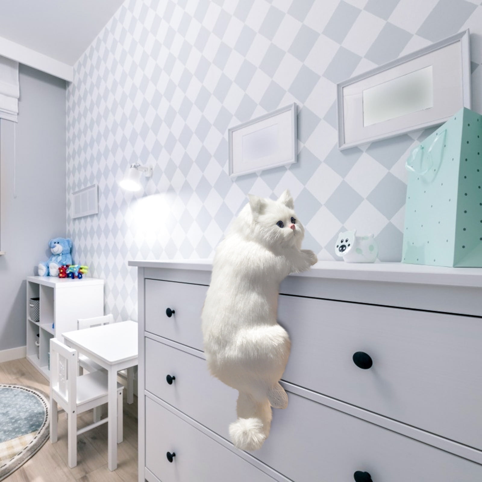 Kiplyki Cat Animals Decor,Realistic Cat Stuffed Animal Toy Cat Model ...