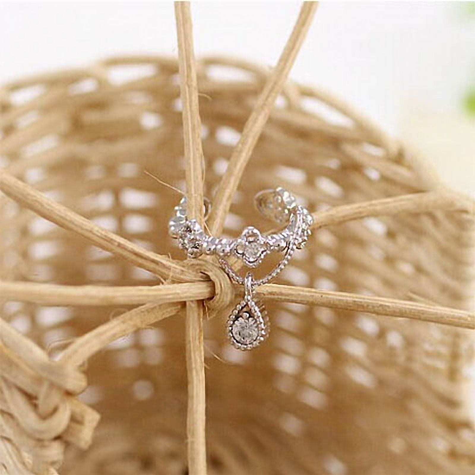 Kiplyki Ear Bone Folder Ear Cuff Wrap Rhinestone Cartilage Clip On ...