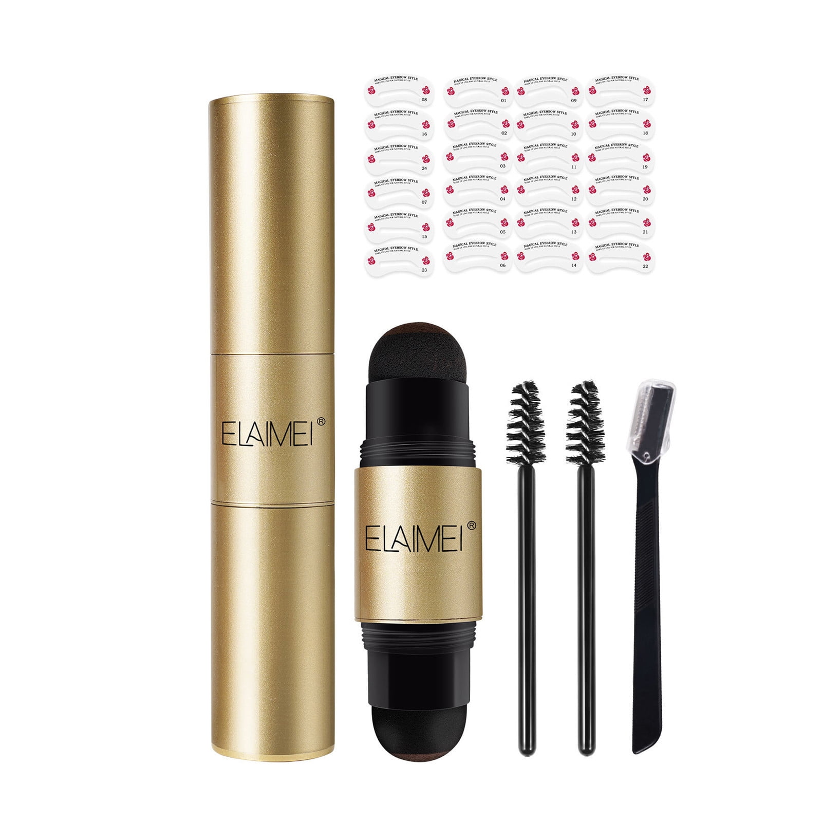 Kiplyki Flash 2 Colors In 1 Brow Print Template Set Long Wear Brow ...