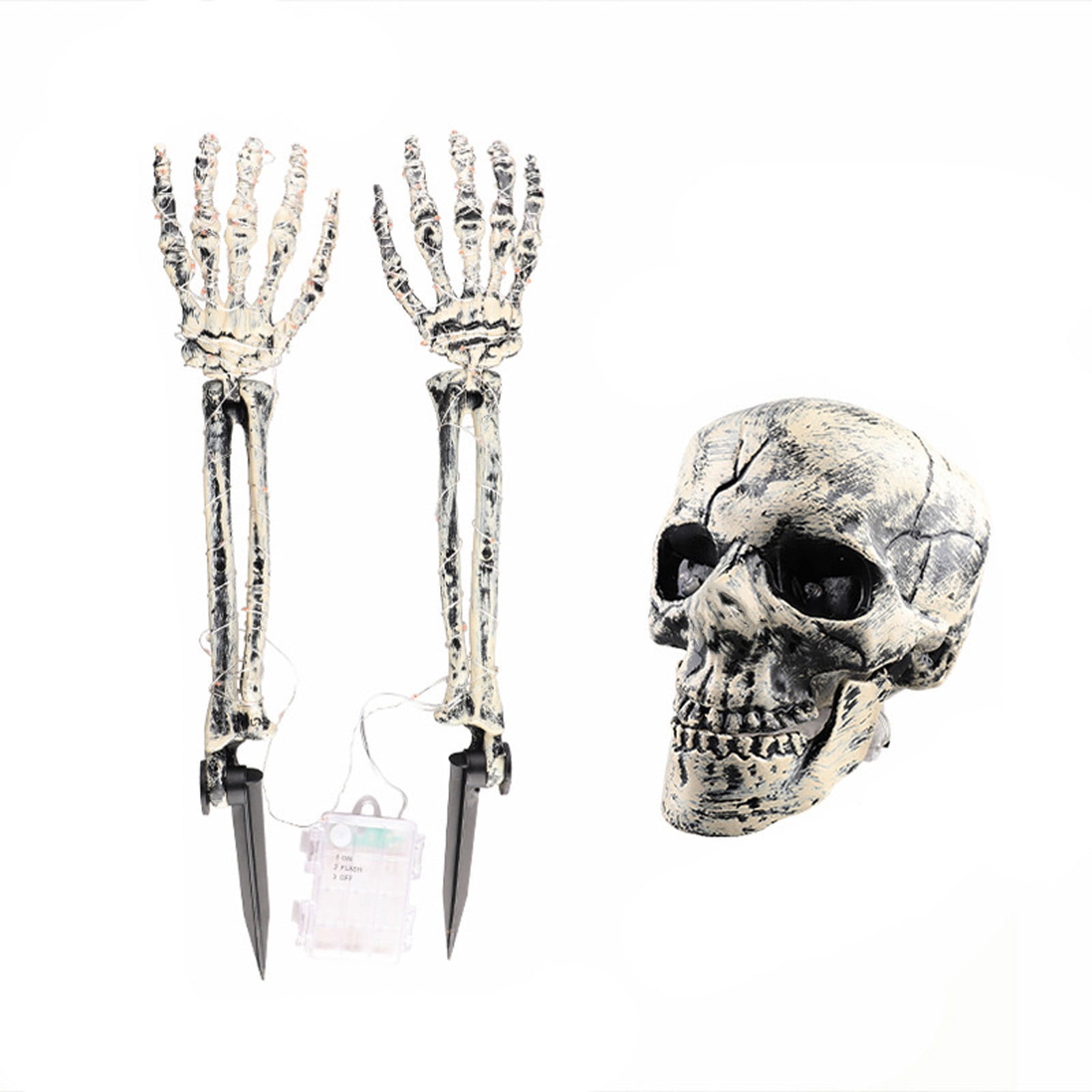Kiplyki Flash 3 Pack Realistic Looking Skeleton Stakes Graveyard Yard ...