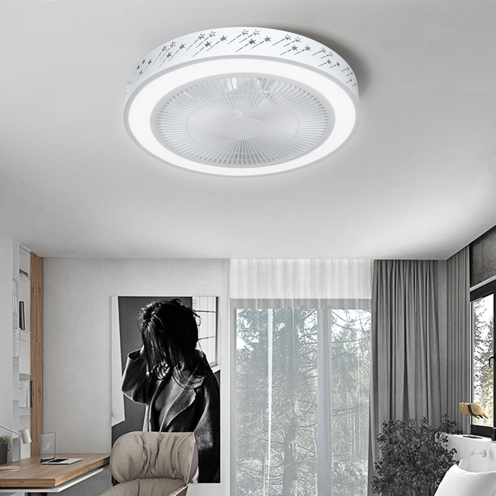 Kiplyki Flash Deals Ceiling Fan With Wind Deflector Low Ceiling Fan ...