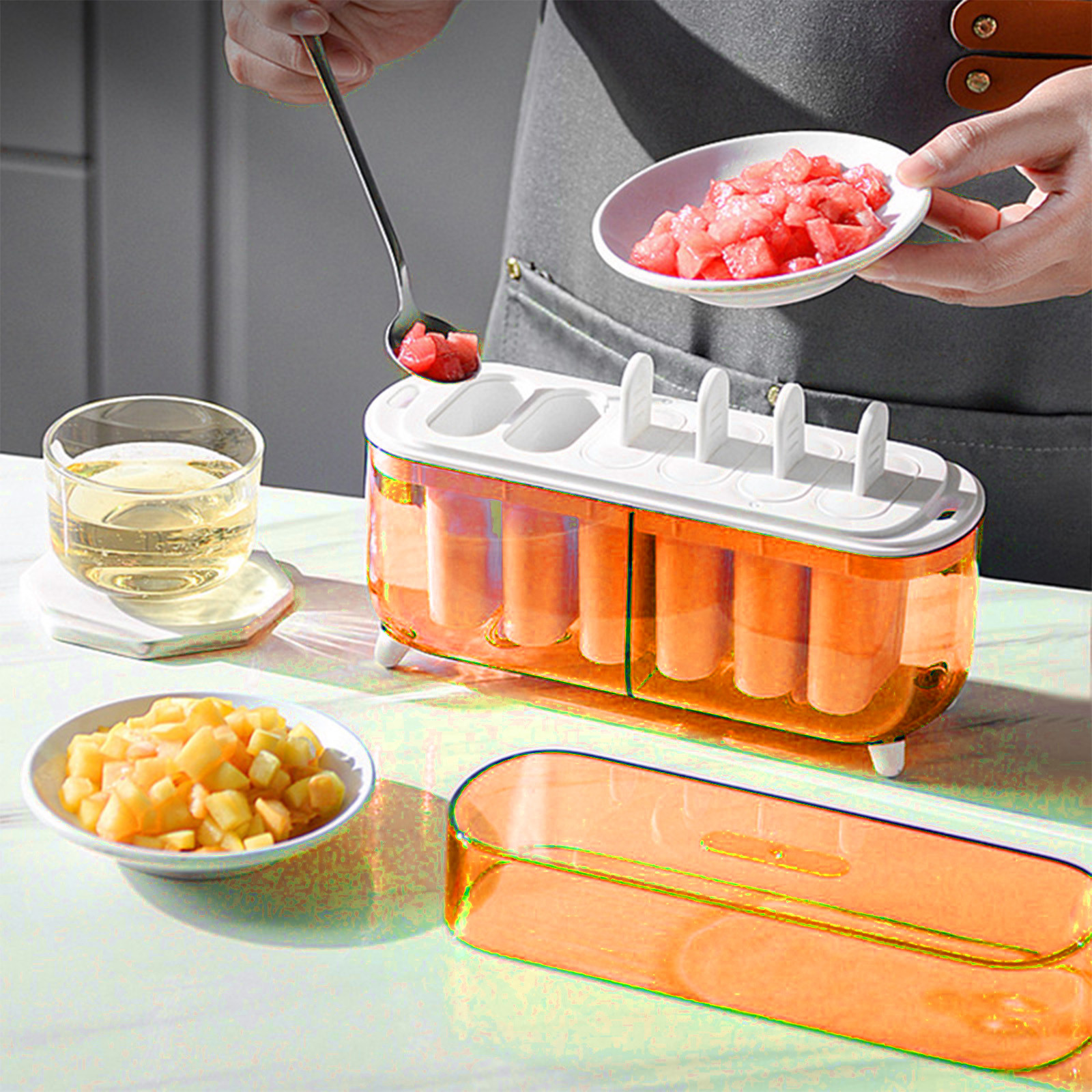 Kiplyki Flash Deals Popsicle Mould Popsicle Molds 6 Pcs Silicone Ice ...