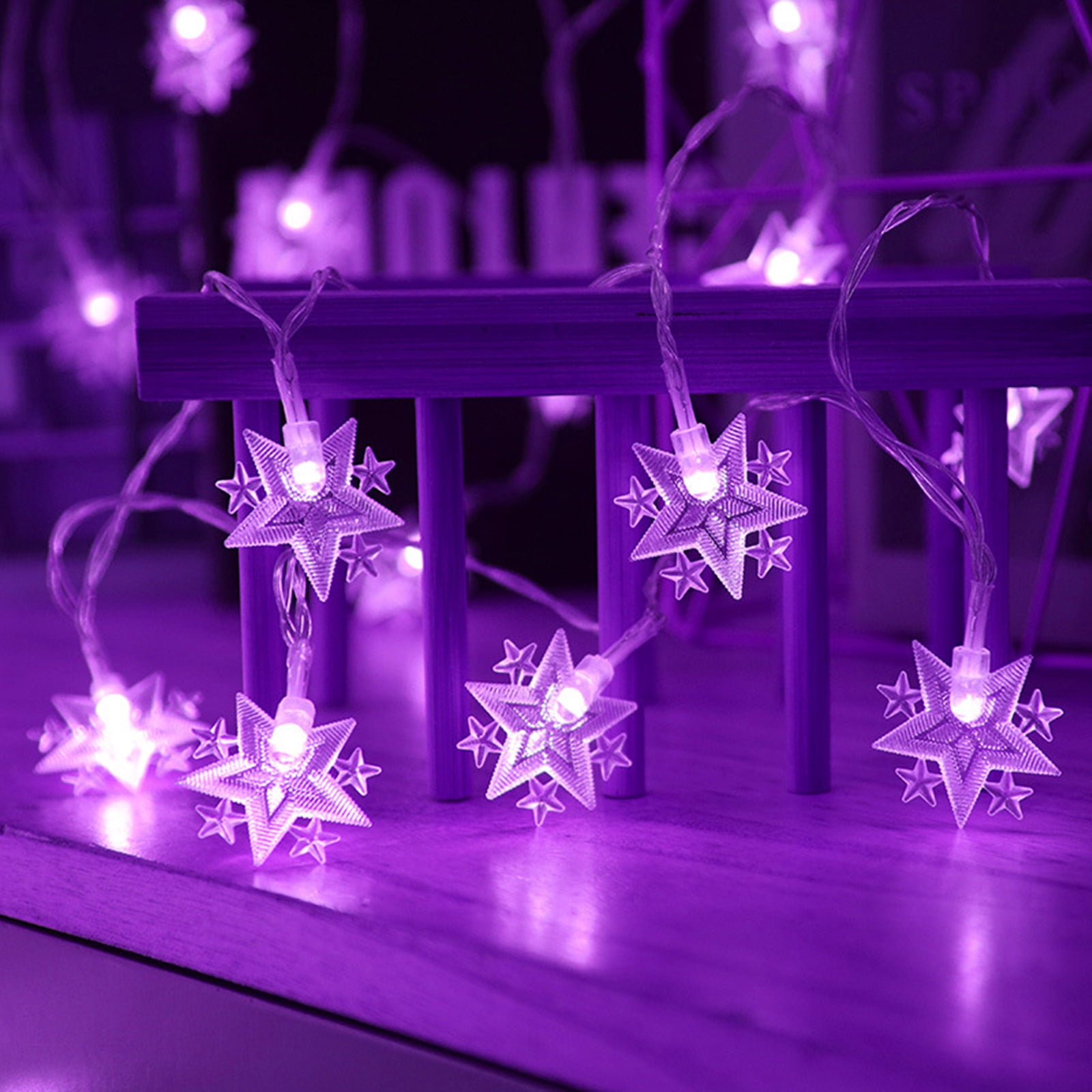 Kiplyki Flash Star Lights Star String Lights 19.69Ft 40 LED Star Lights ...