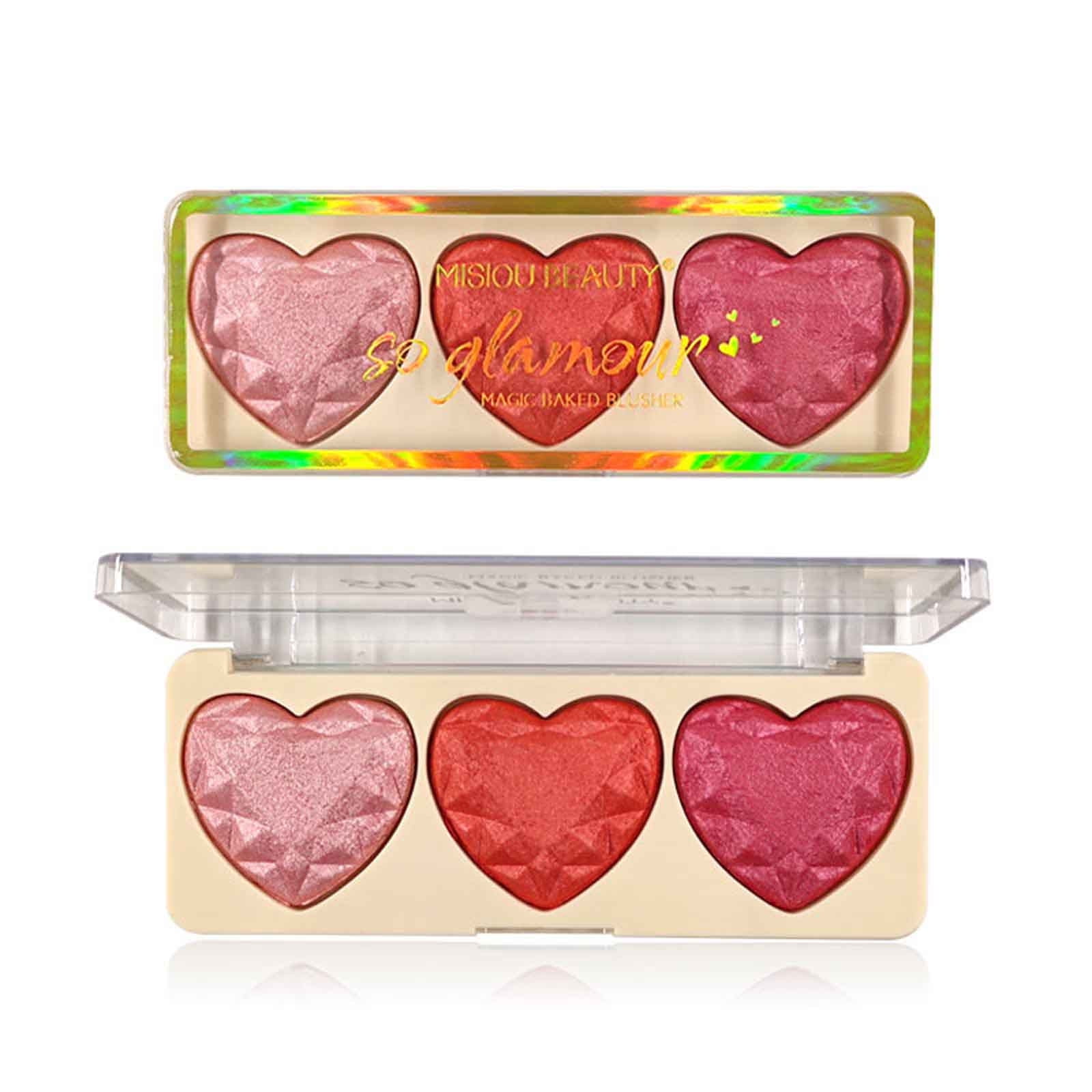 Kiplyki Flash Heart-shaped Pearlescent Baking Powder EyeshadowColor ...