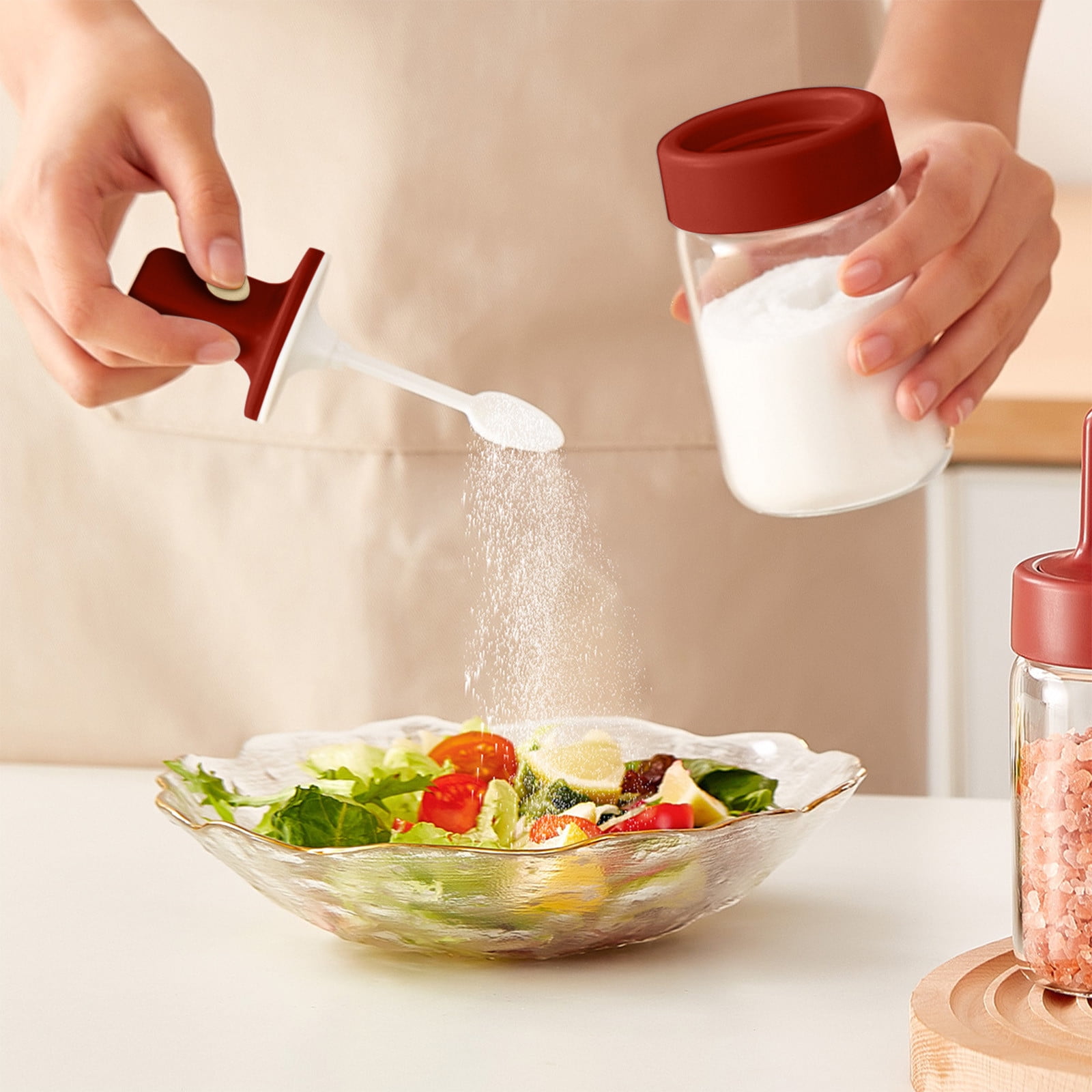 Kiplyki Flash Kitchen Seasoning Containers Glass Spice Jars Container ...