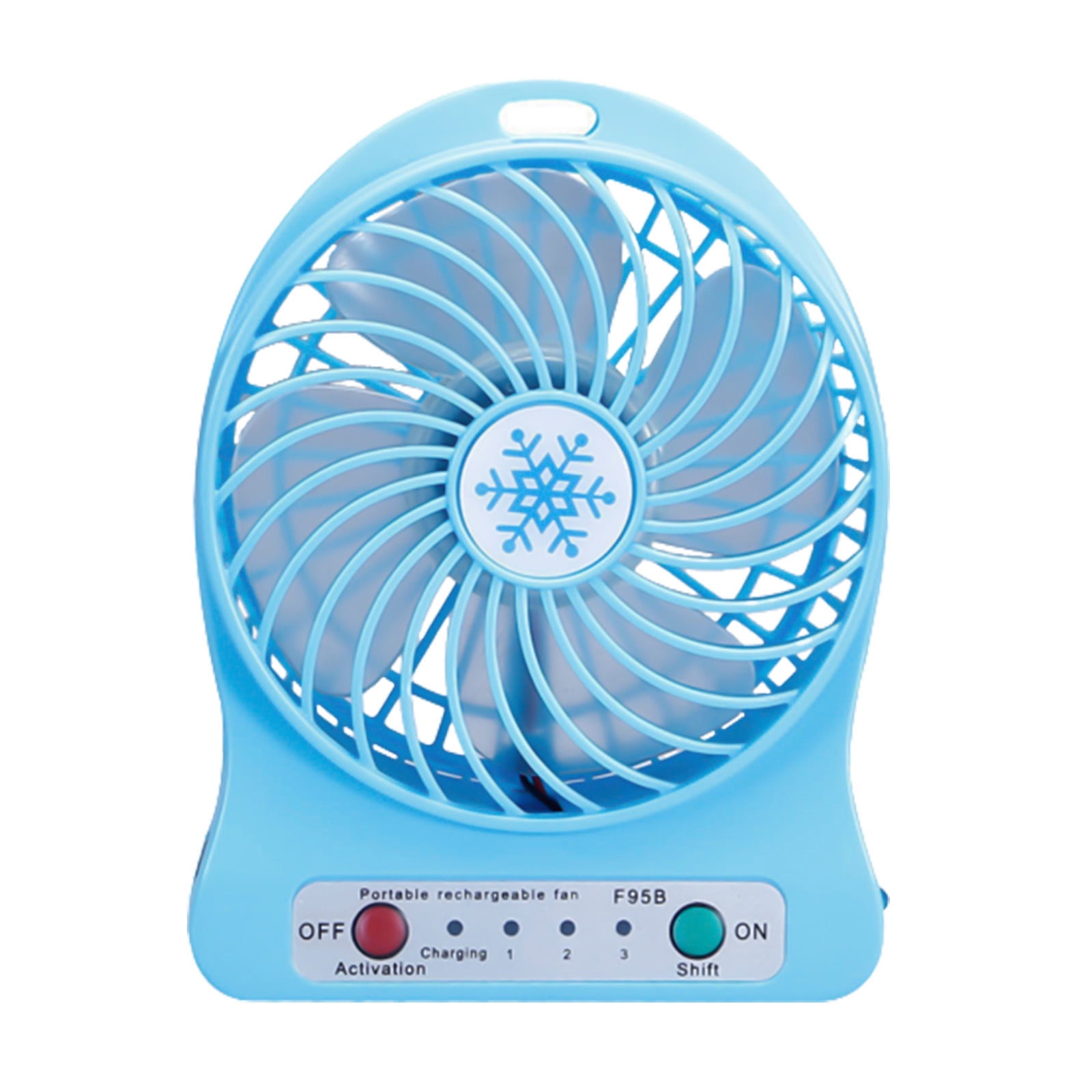 Kiplyki Flash Portable Small Desk Fan, Mute Snowflake Fan With LED ...