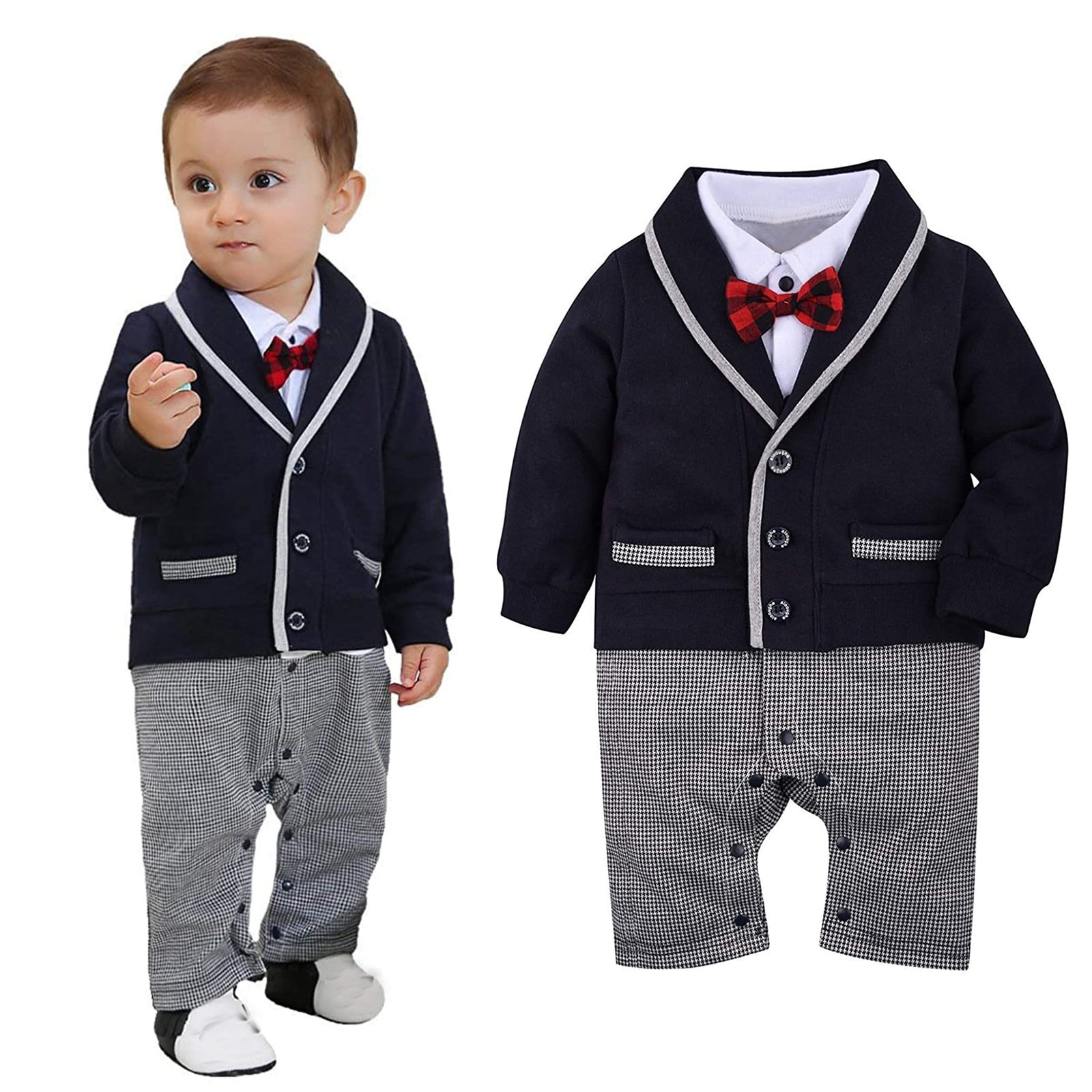 Kiplyki Flash Toddler Pants Newborn Infant Boys Tuxedo Gentleman Onesie ...