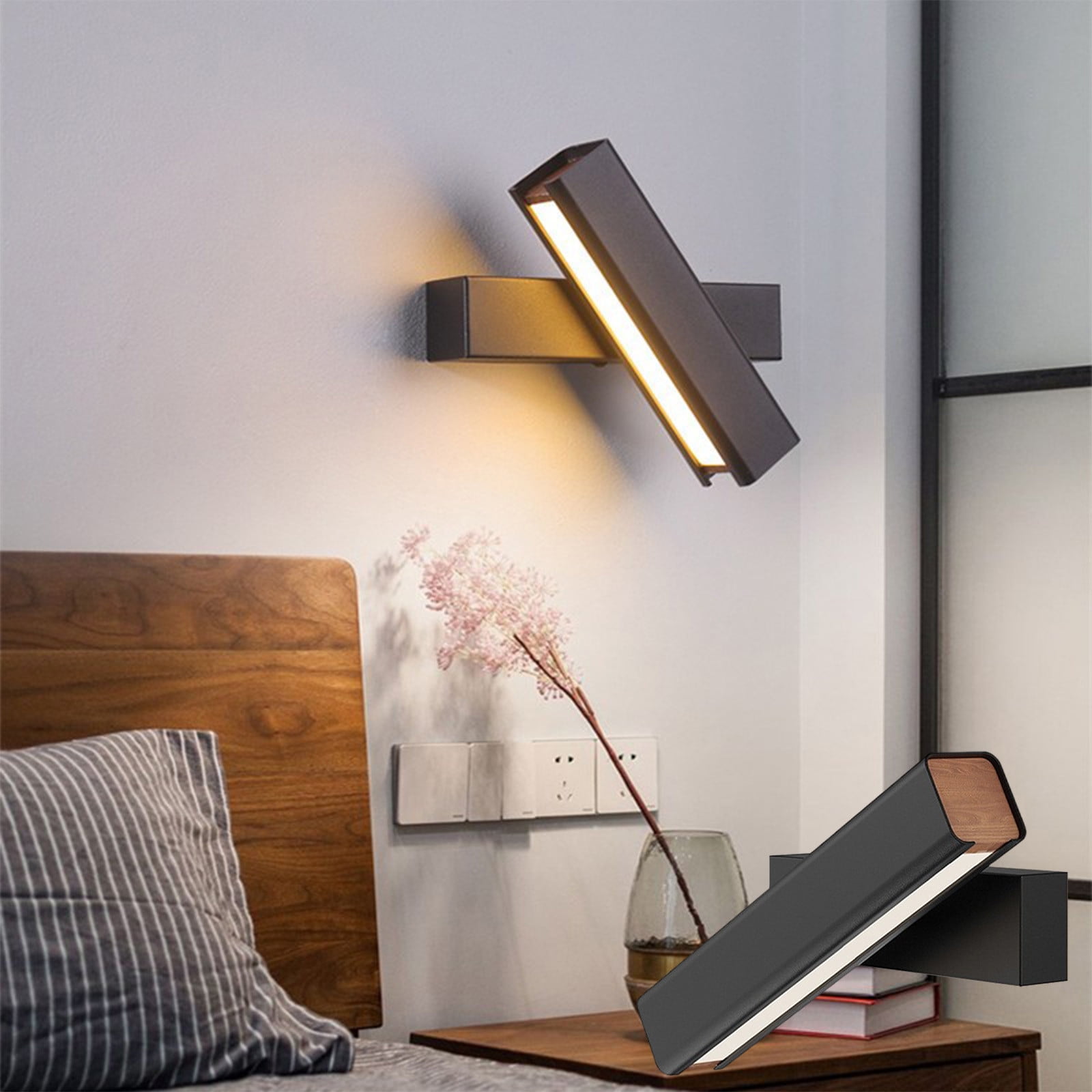 Kiplyki Flash Wall Sconce 7.87 Inch Small Wall Sconce Black Wall ...