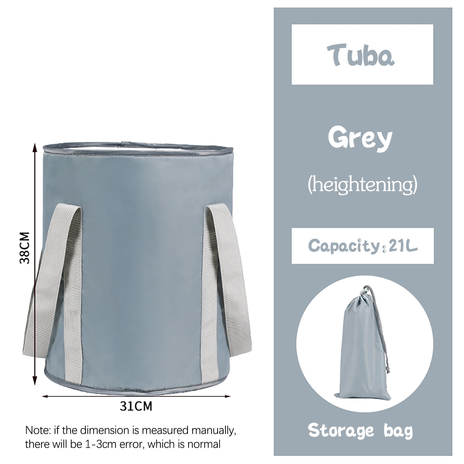 Kiplyki Foldable Water Basin Foot Soaking Bucket Foot Soaking Bag Large ...