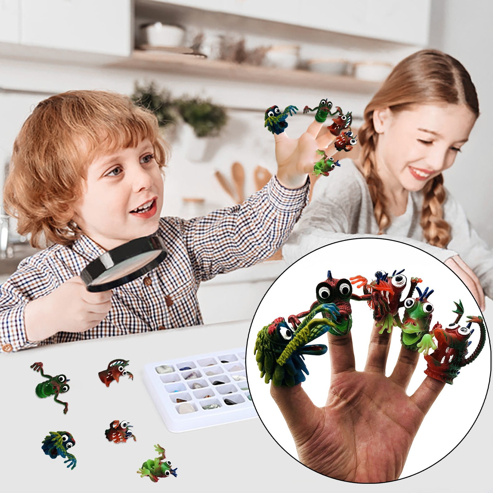 Kiplyki Fun Little Toys Animal Ugly Holly Head Finger Puppets Party ...