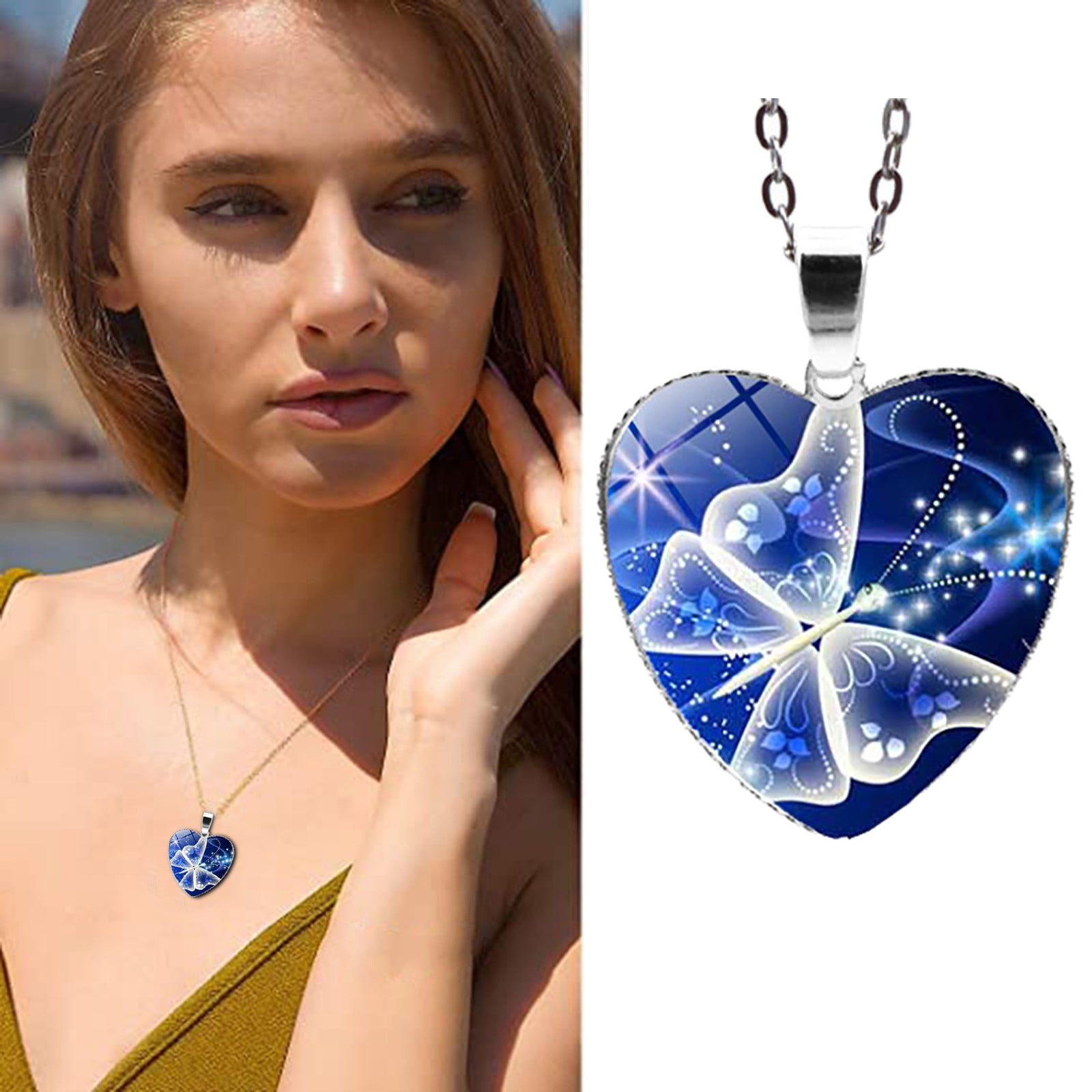 Kiplyki Heart Shaped Necklace Women’s Necklace Pendant Heart Design ...