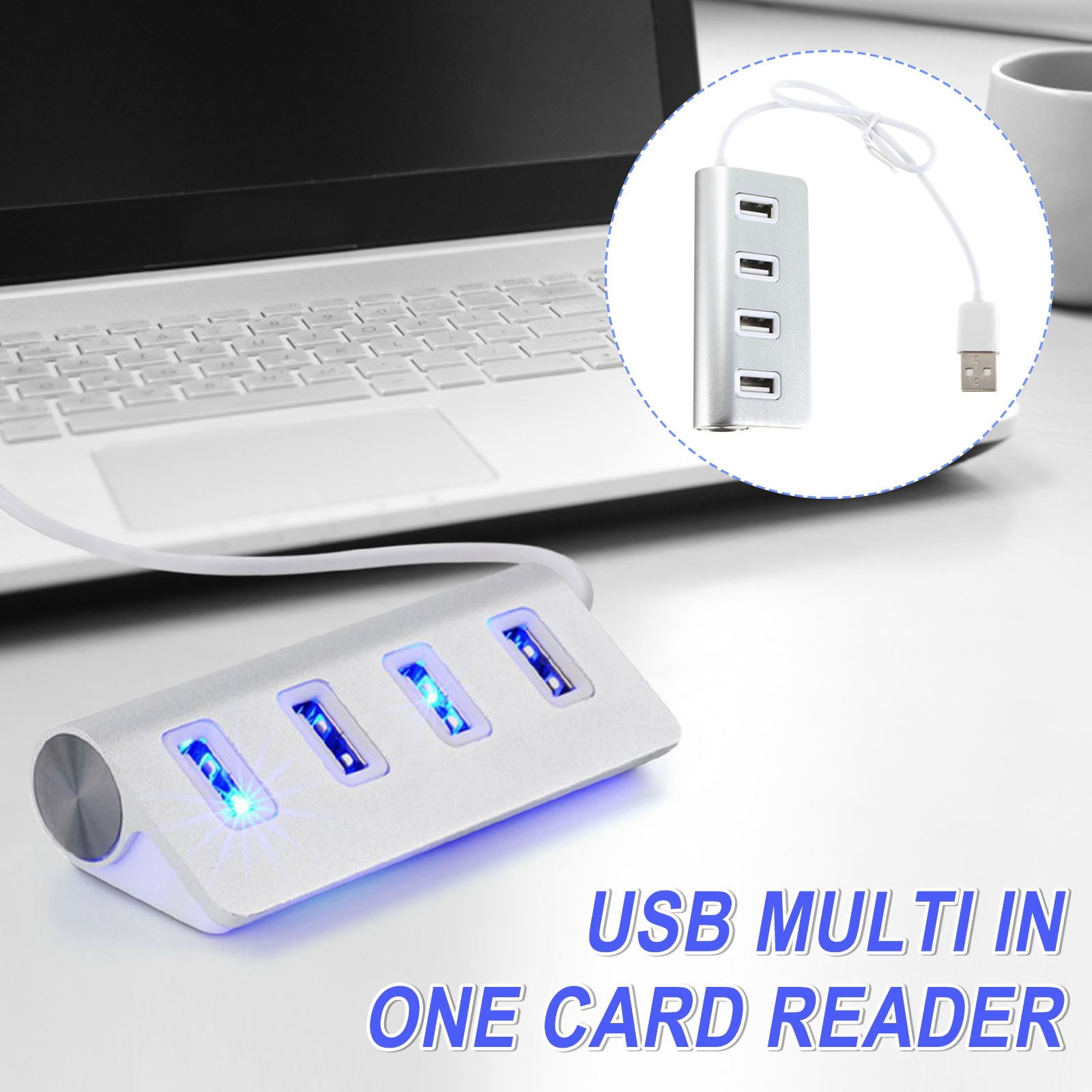 Kiplyki High Speed USB HUB 4 Port USB 2.0 Port Portable Aluminum USB ...