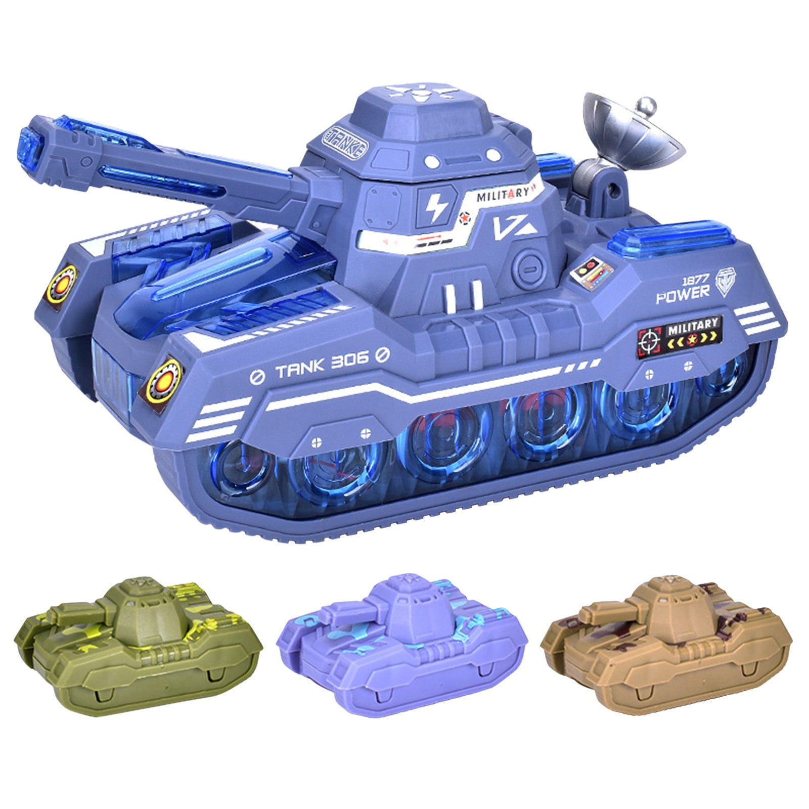 Kiplyki Kids Tank Model Toy Music Sound Car Baby Children Educational ...