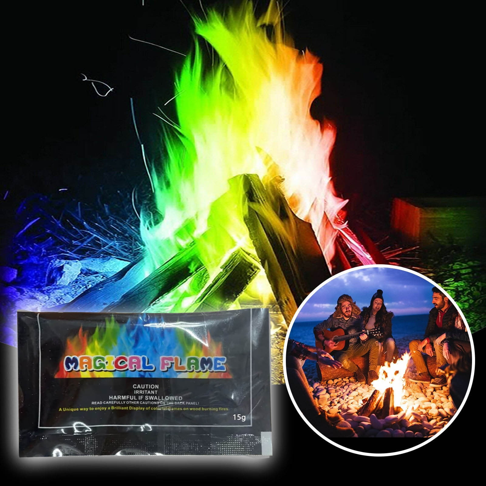 Magical Flames Fire Color Changing Packets for Campfires, Fire Pit ...
