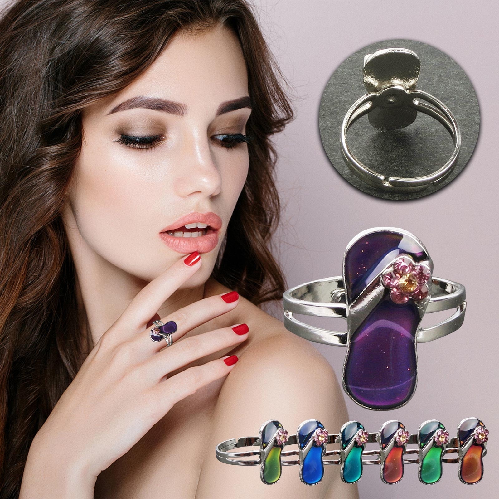 Kiplyki Mermaid Temperature-sensitive Mood Color-changing Ring, The ...