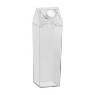 3 Pack Plastic Milk Box,Bexikou 17 Oz/500ml Clear Portable Milk Carton ...