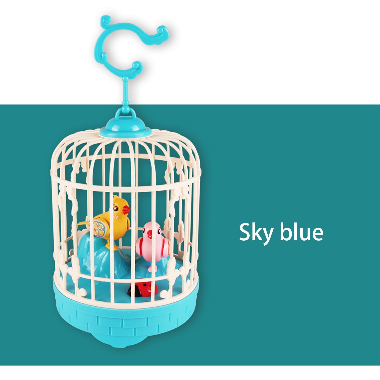Kiplyki Mini Voice-Activated Birds Birdcage Toys, Chirping & Wings ...