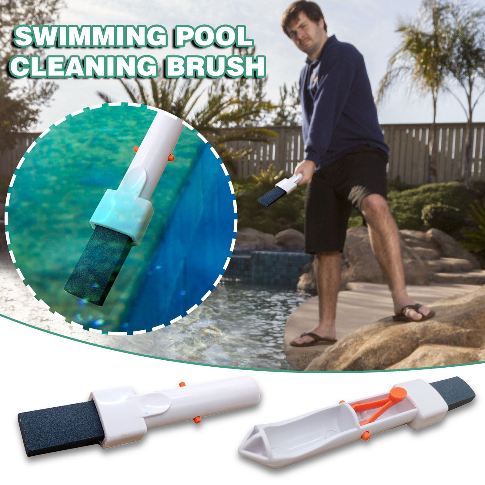 Kiplyki New Swimming Pool Cleaning Tool Pumice Pool Cleaning Head (With ...