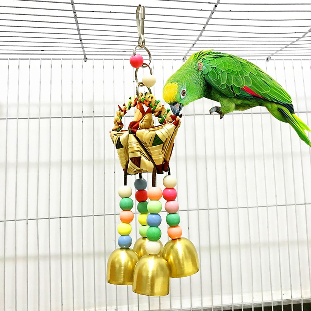 Kiplyki Pet Bird Toys Swing Chewing Bell Birds Hanging Toys - Walmart.com