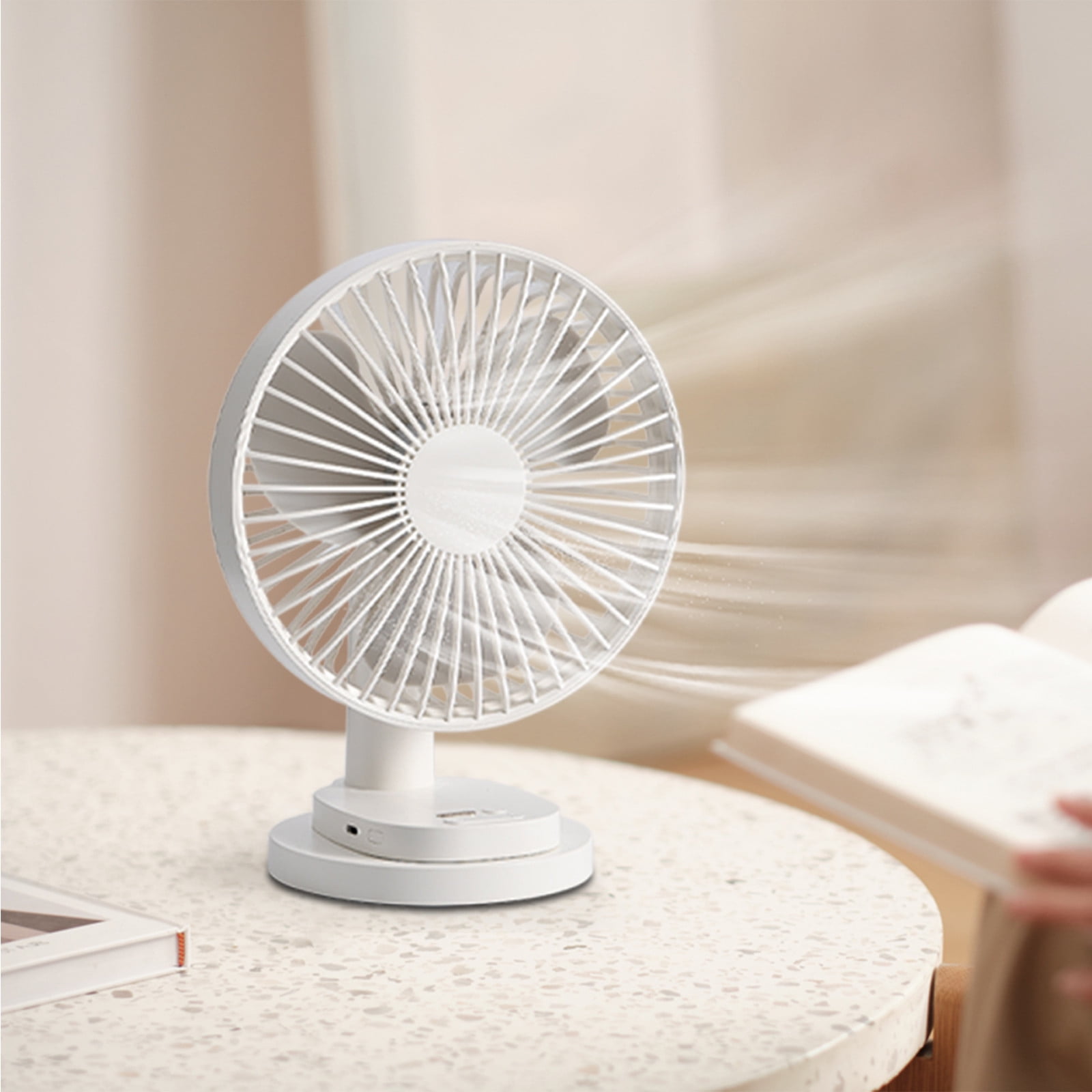 Portable Desktop Fan Oscillating Fan Four Speeds Cooling Fan Strong ...