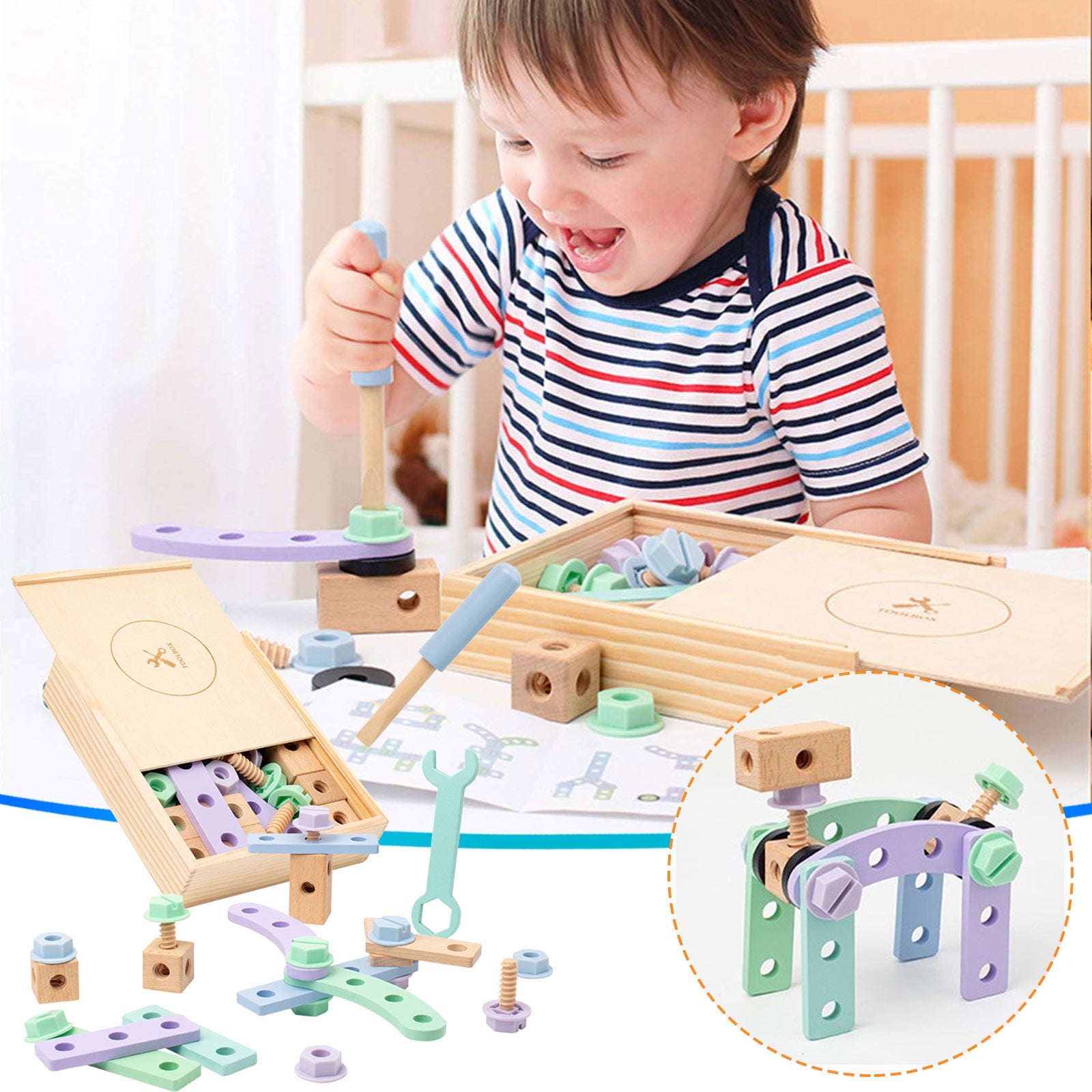 Kiplyki Shapes Nuts and Bolts Stacking Toys - STEM Color Sorting ... Kiplyki Shapes Nuts and Bolts Stacking Toys - STEM Color Sorting ...