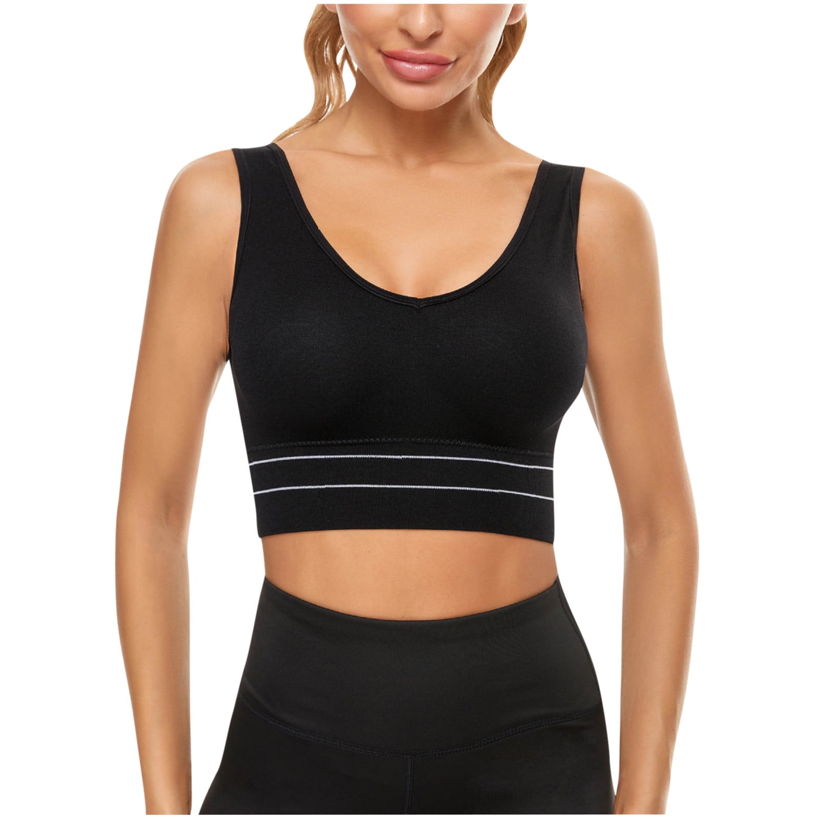 Kiplyki Sports Bras for Women Comfortable Cup Shockproof Large Yoga ...