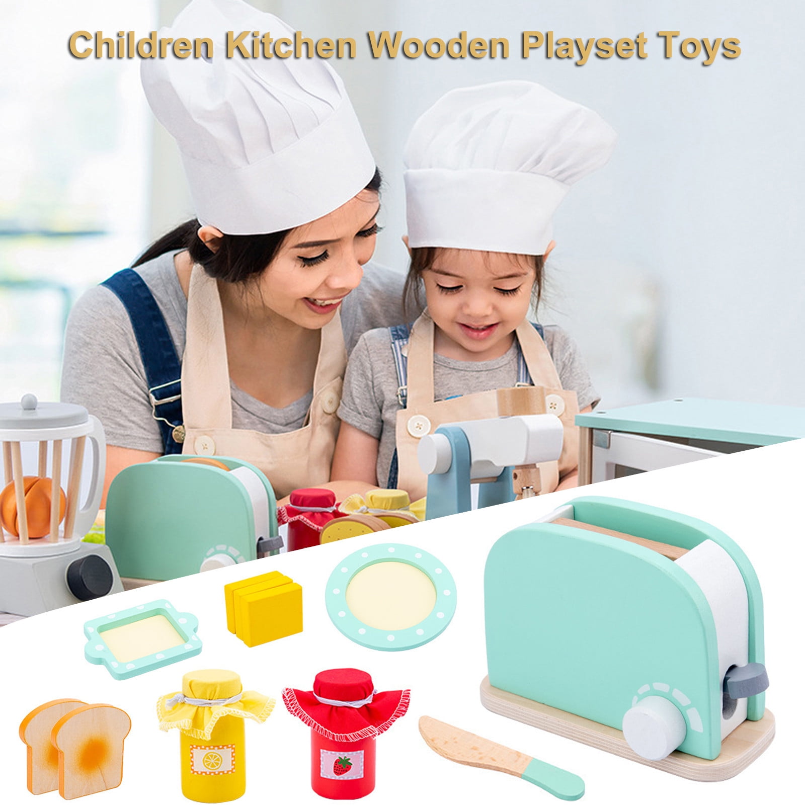 Kiplyki Spring Savings Children Kitchen Wooden Playset Toys,Kitchen ...
