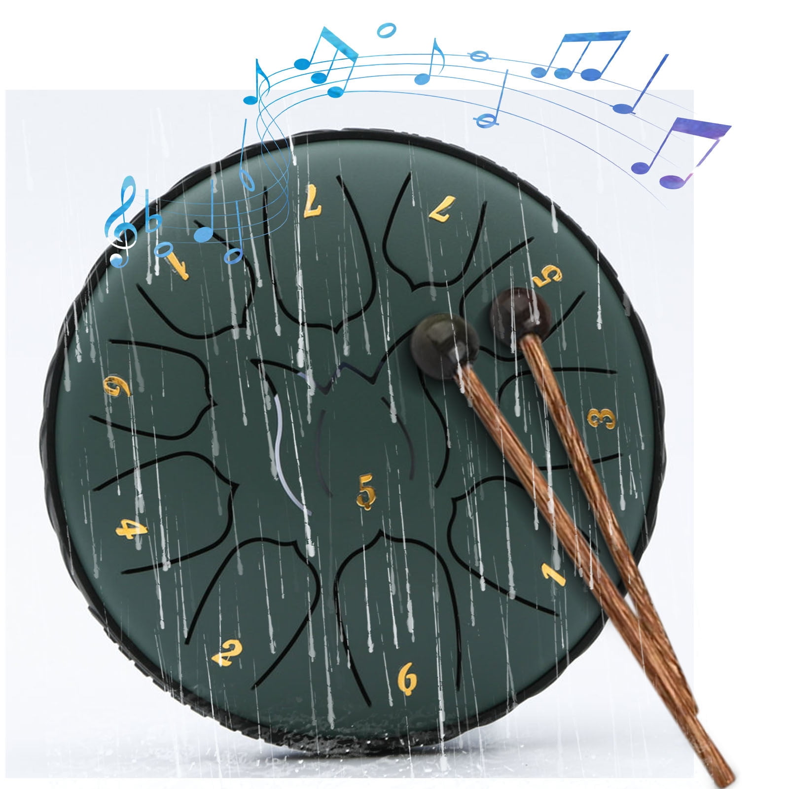 Kiplyki Steel Tongue Drum rain chime 811 Notes 6 Inches Chakra Tank ...