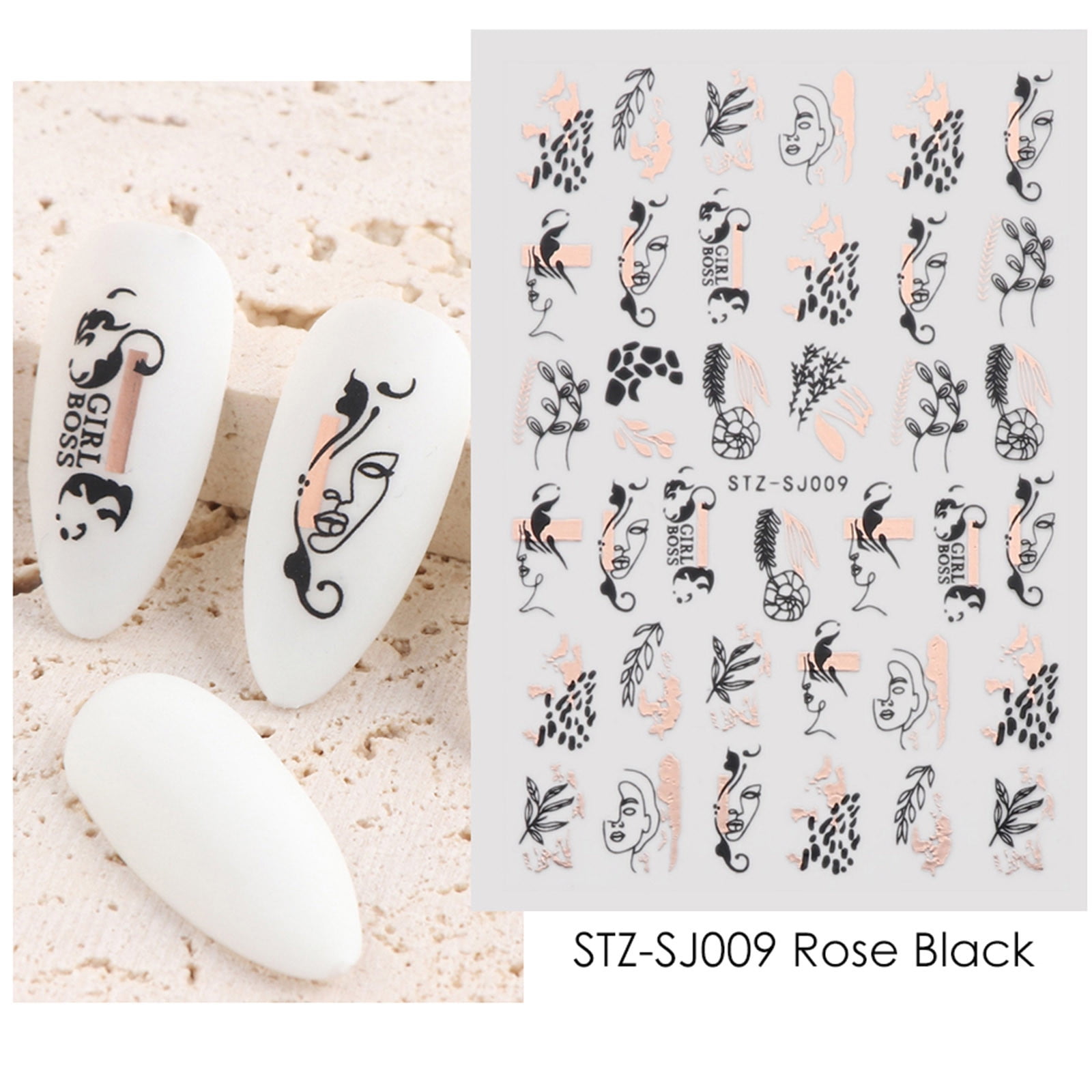 Kiplyki Strap Adhesive Nail Stickers Mixed Nail Stickers Of Nail ...