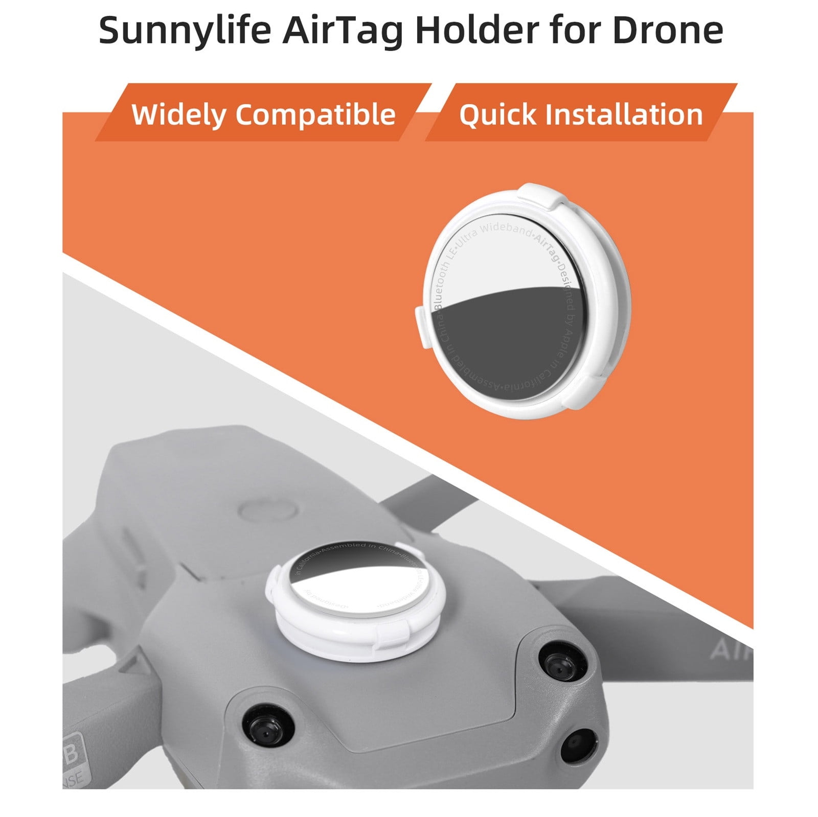 Universal For AirTag Bracket Mount Base For DJI FPV/ Mavic Air 2 GPS ...