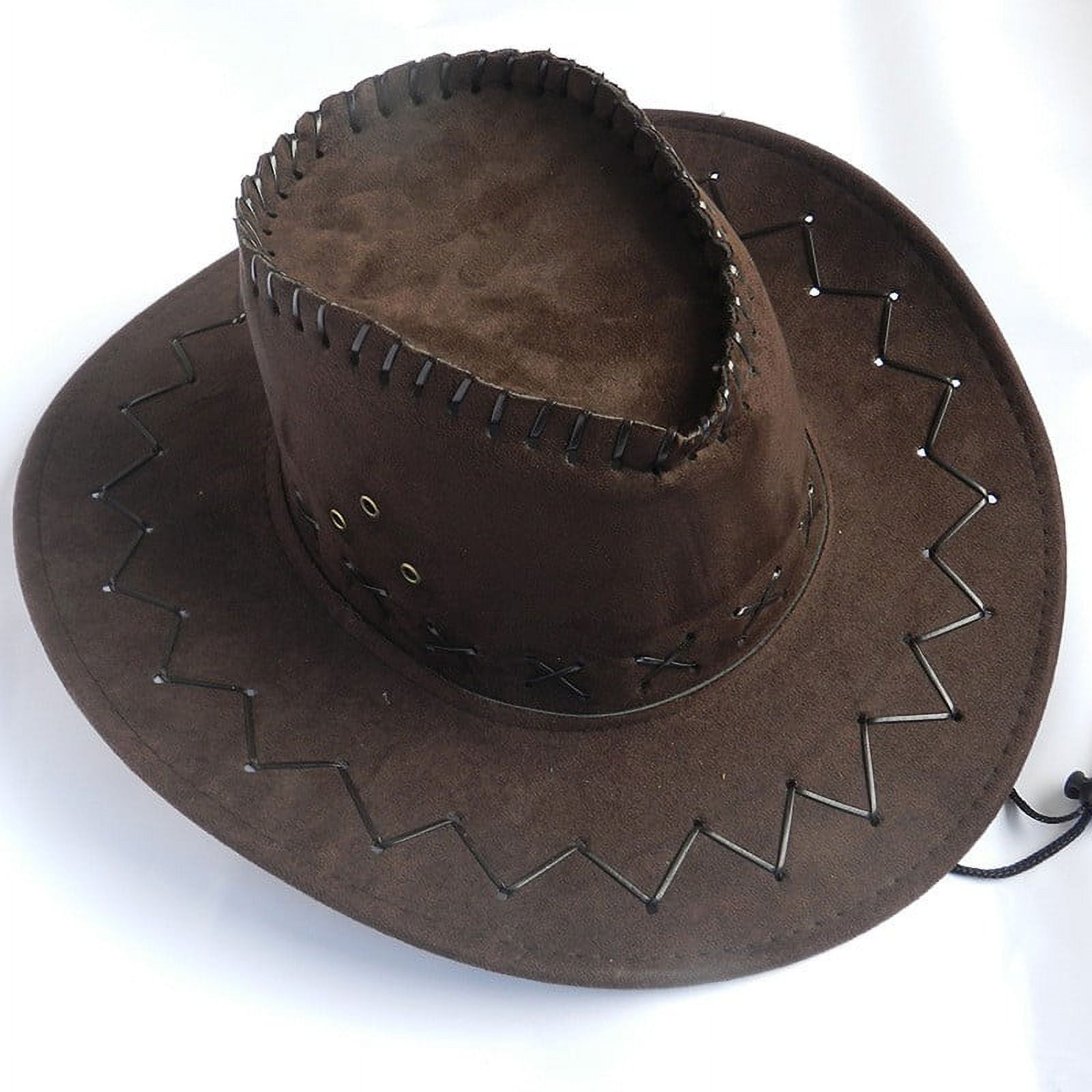 Kiplyki Western Authentic Gunslinger Hat Suede Cowboy Hat Unisex 1PC ...