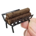 Kiplyki 1:12 Dollhouse Furniture Miniature Metal Firewood Rack Kids ...