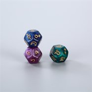 JUNTEX 12-sided Astrology Zodiac Signs Acrylic Dice For Constellation ...