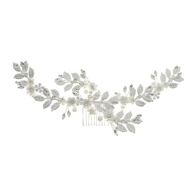 Bride Wedding Hair Comb Crystal Hair Piece Silver Rhinestone Headpiece ...