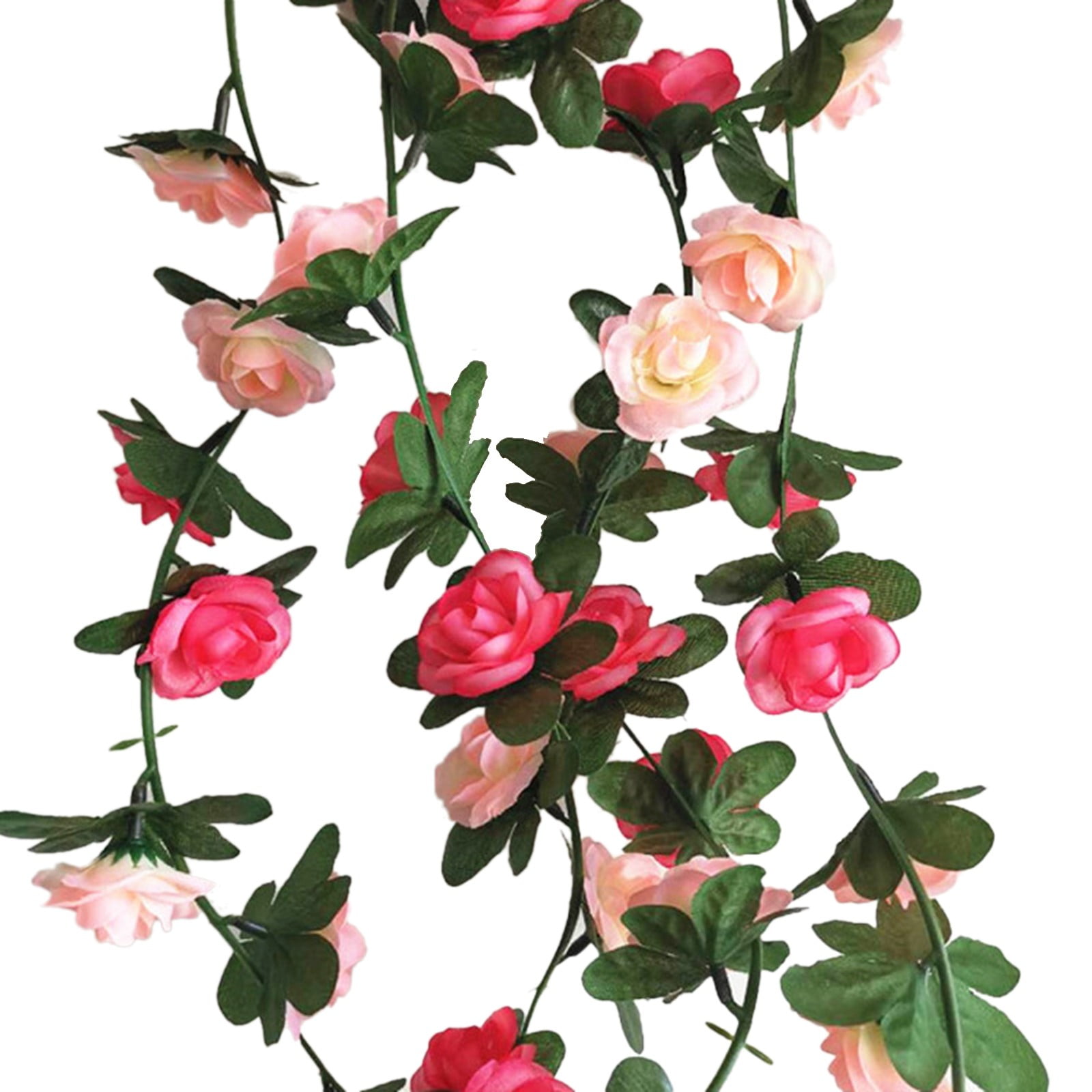 Kiplyki Flower Garland Fake Rose Vine Artificial Flowers Hanging Rose ...
