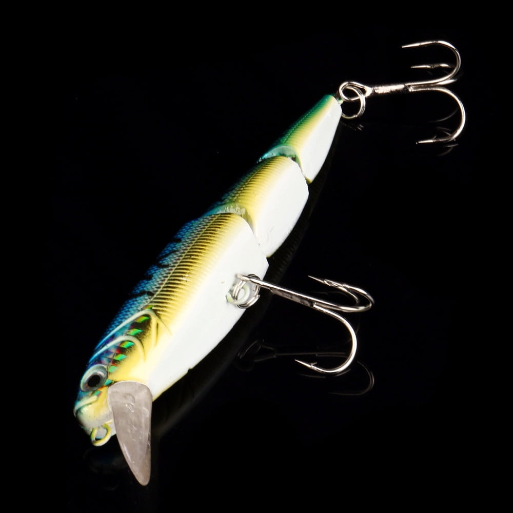 Kiplyki Multi Jointed Fishing Lure Bait Bass Crank Minnow Swimbait Life ...