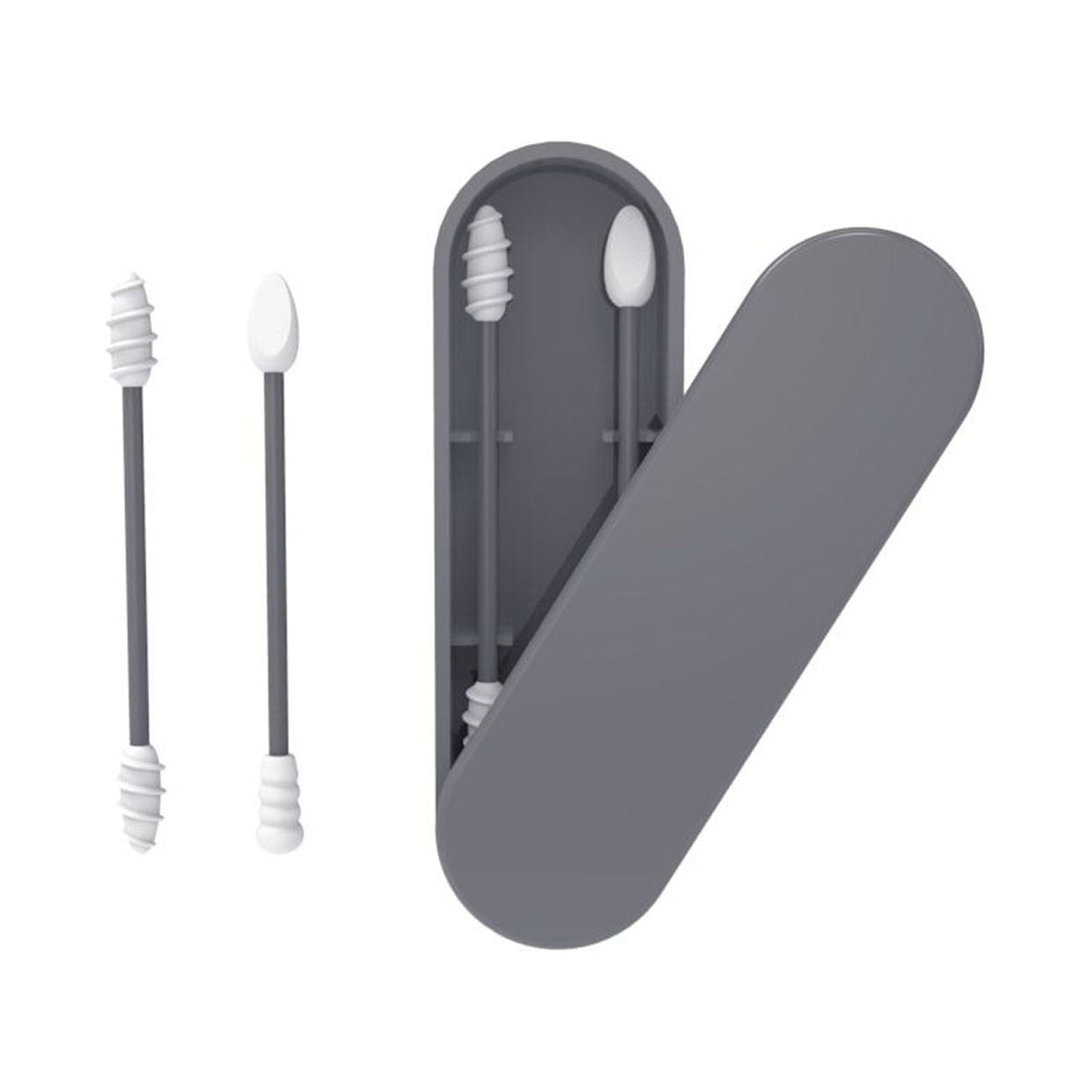 Silicone Swab Spiral Ear Scoop Stick Reusable Makeup Stick Does Not ...