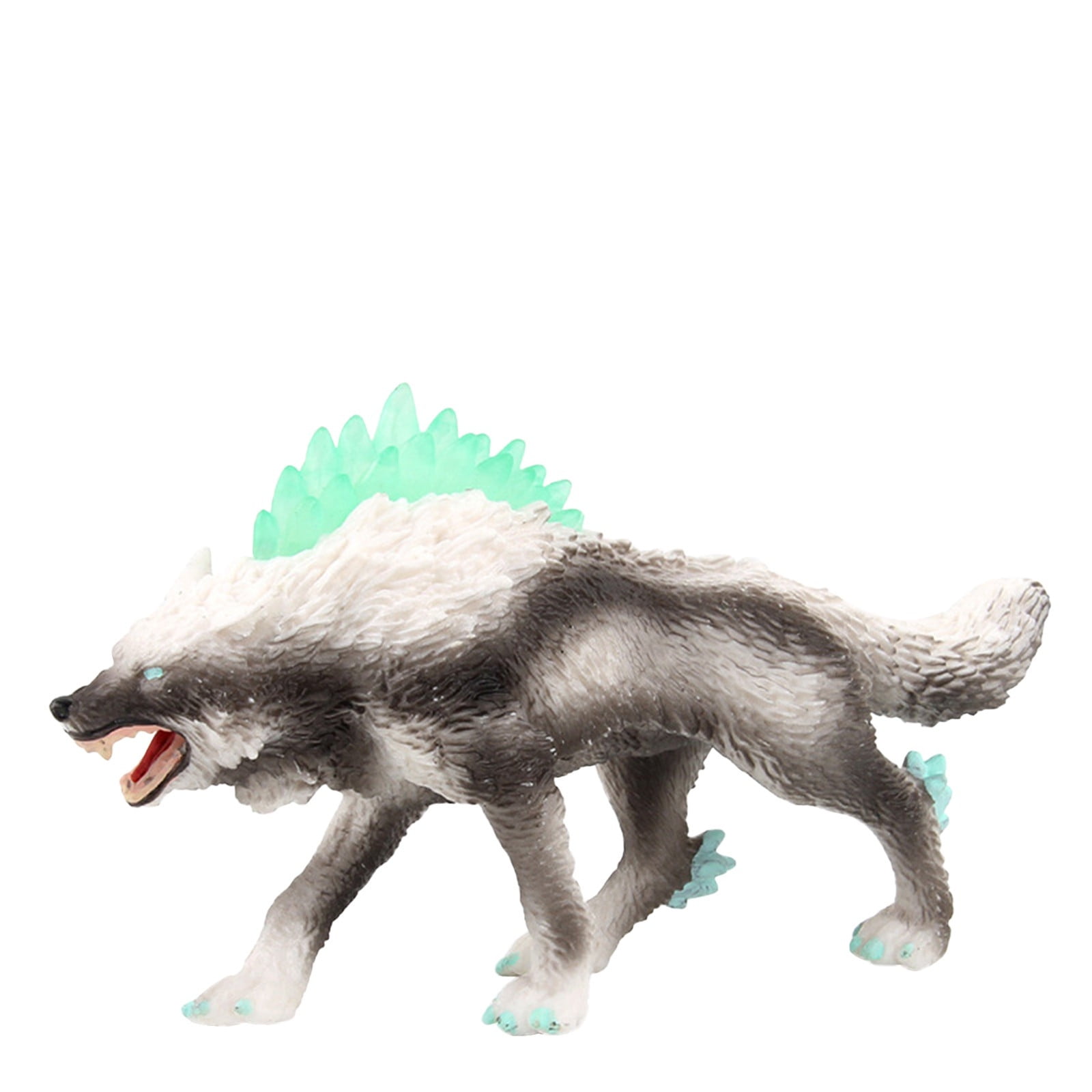 Kiplyki Snow Wolf Lifelike Werewolf Model Toy High Simulation Animal ...