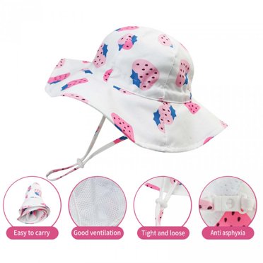 Herrnalise Summer Children's Watermelon Print Sun Protection Hat Bucket ...