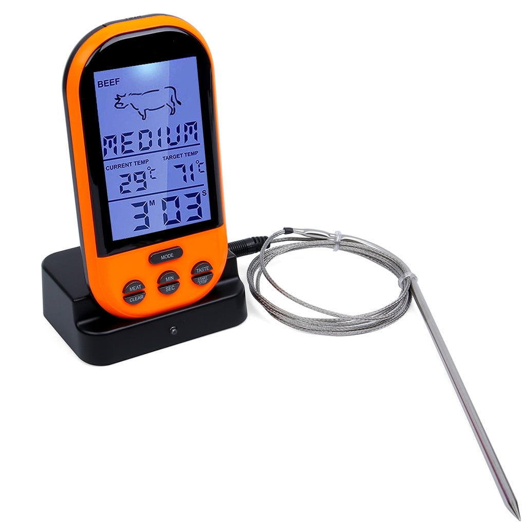 Kiplyki Wireless Remote Digital Cooking Food Probe Meat Thermometer For ...