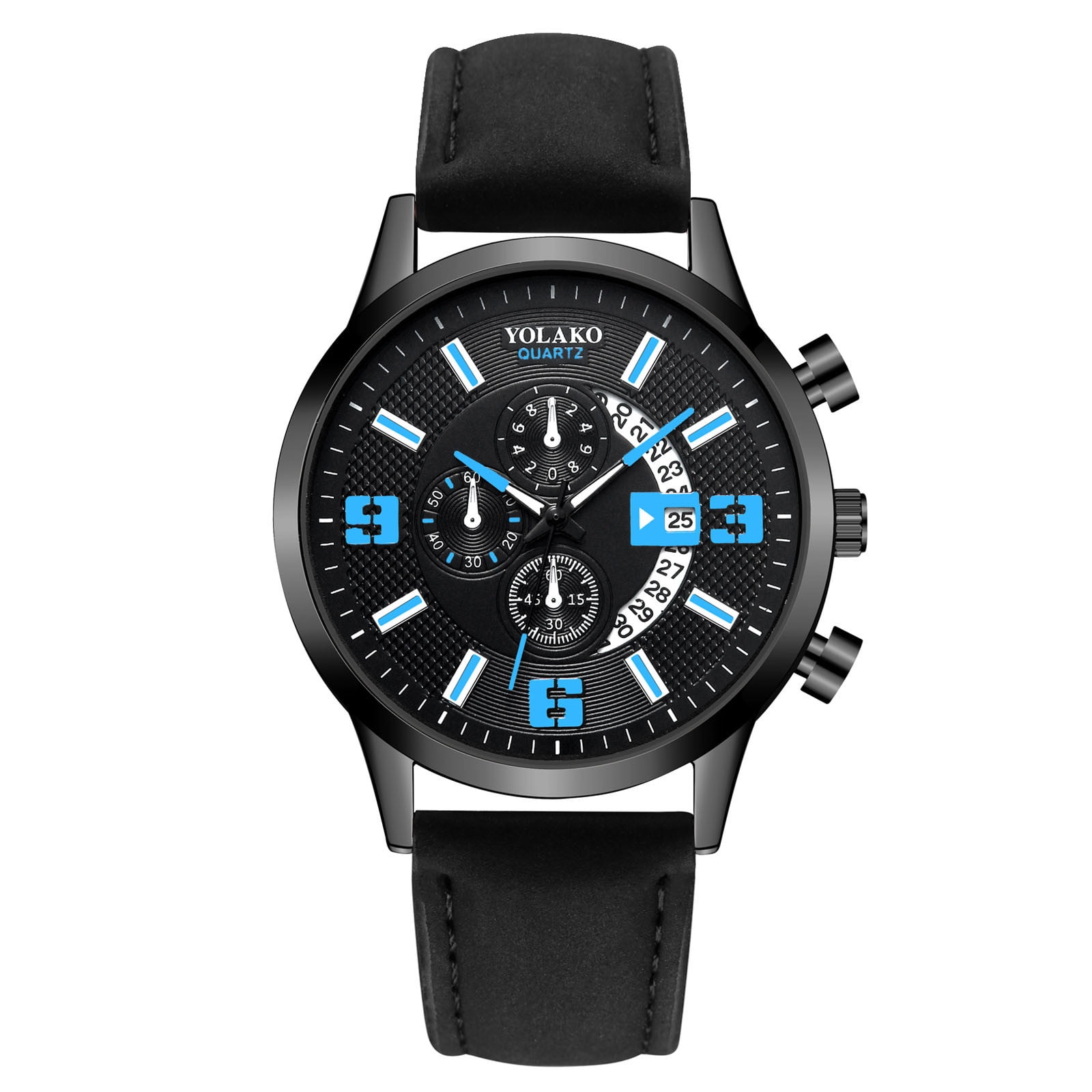 Kiplyki YOLAKO Men's Casual Fashion Quartz Leather Strap Watch Analog ...