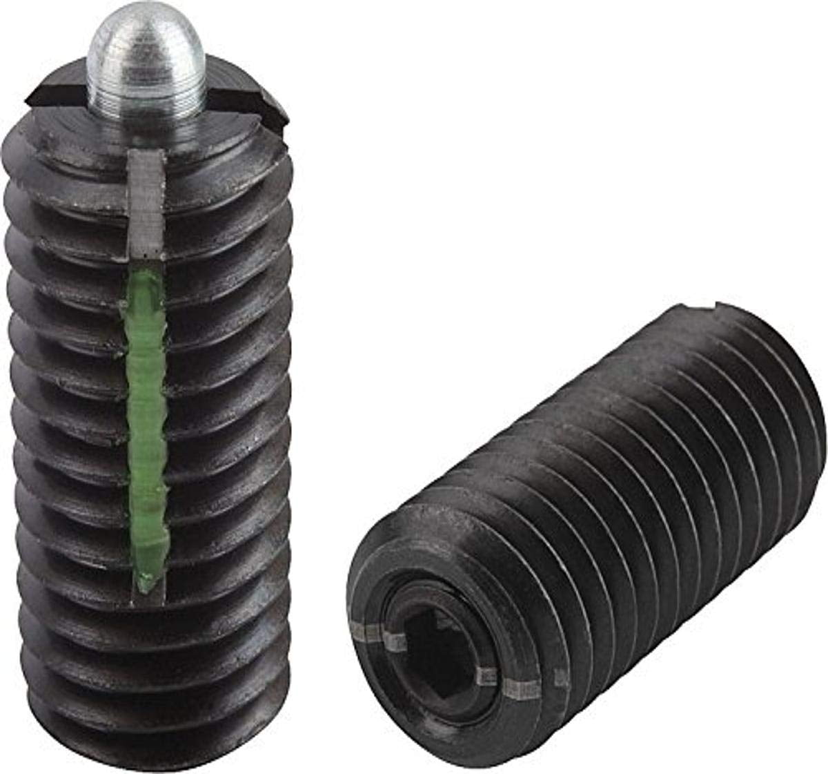 Kipp 03041-1A5 Steel Spring Plungers with Light End Pressure, Long-Lok ...