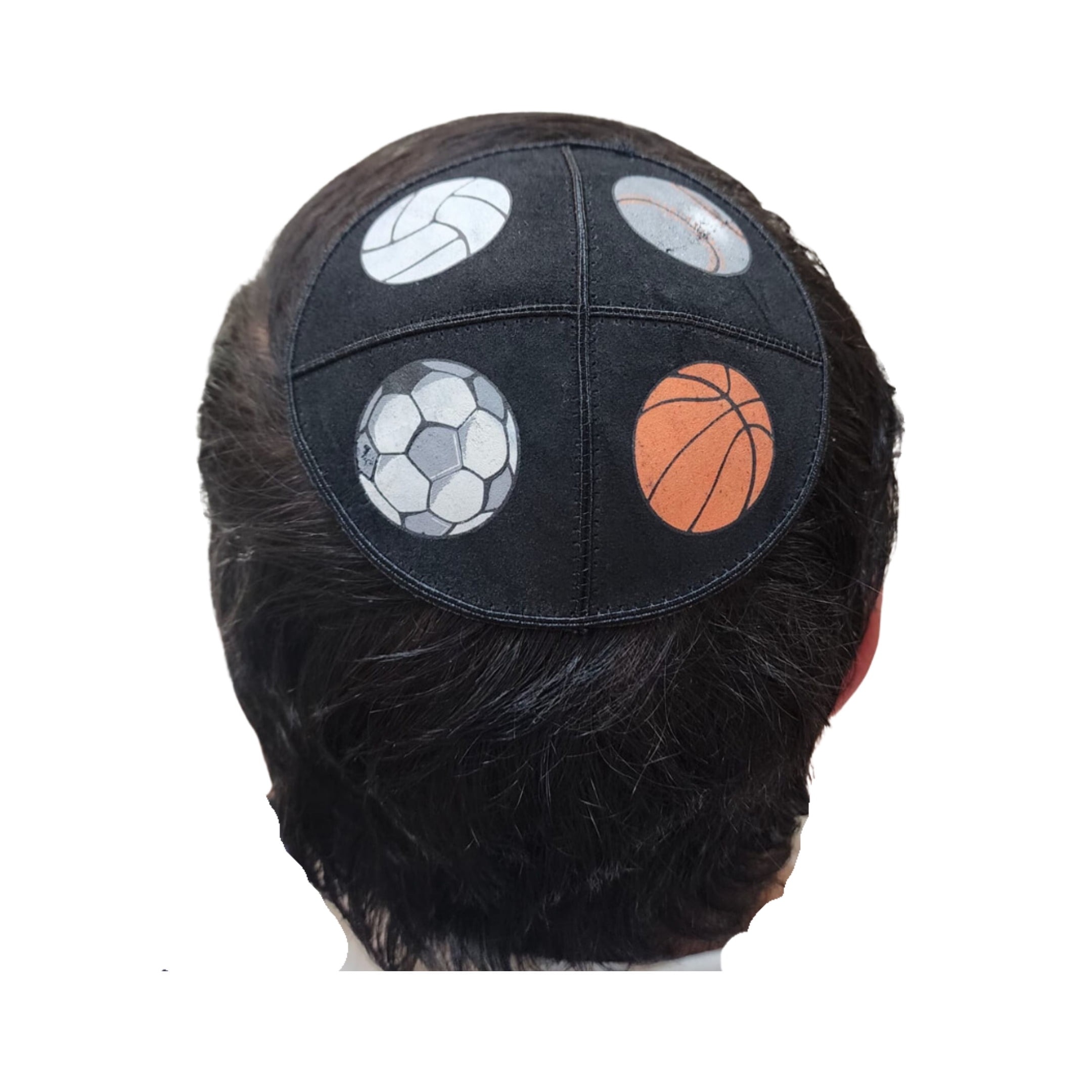 Kippah Yarmulke Basketball Football Baseball Suede leather 14cm ...